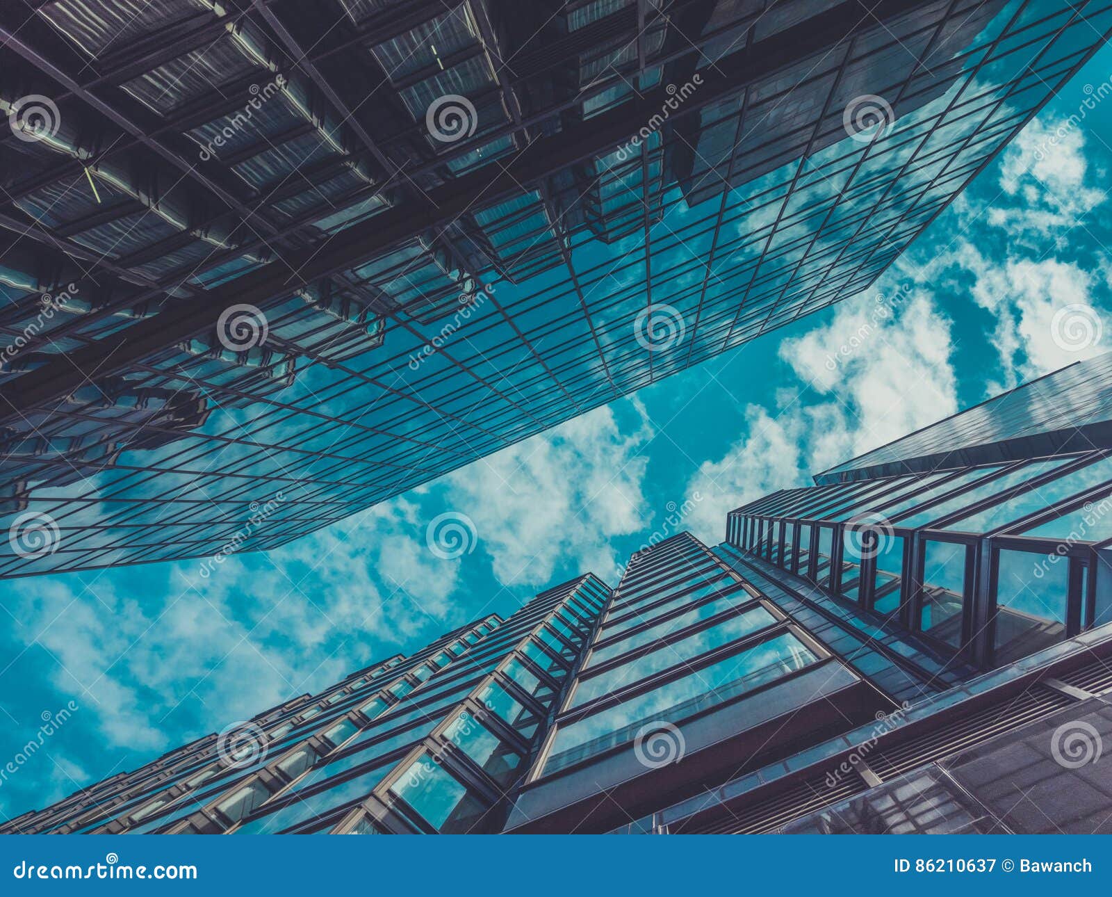 Skyscraper Buildings and Sky View Stock Image - Image of global ...