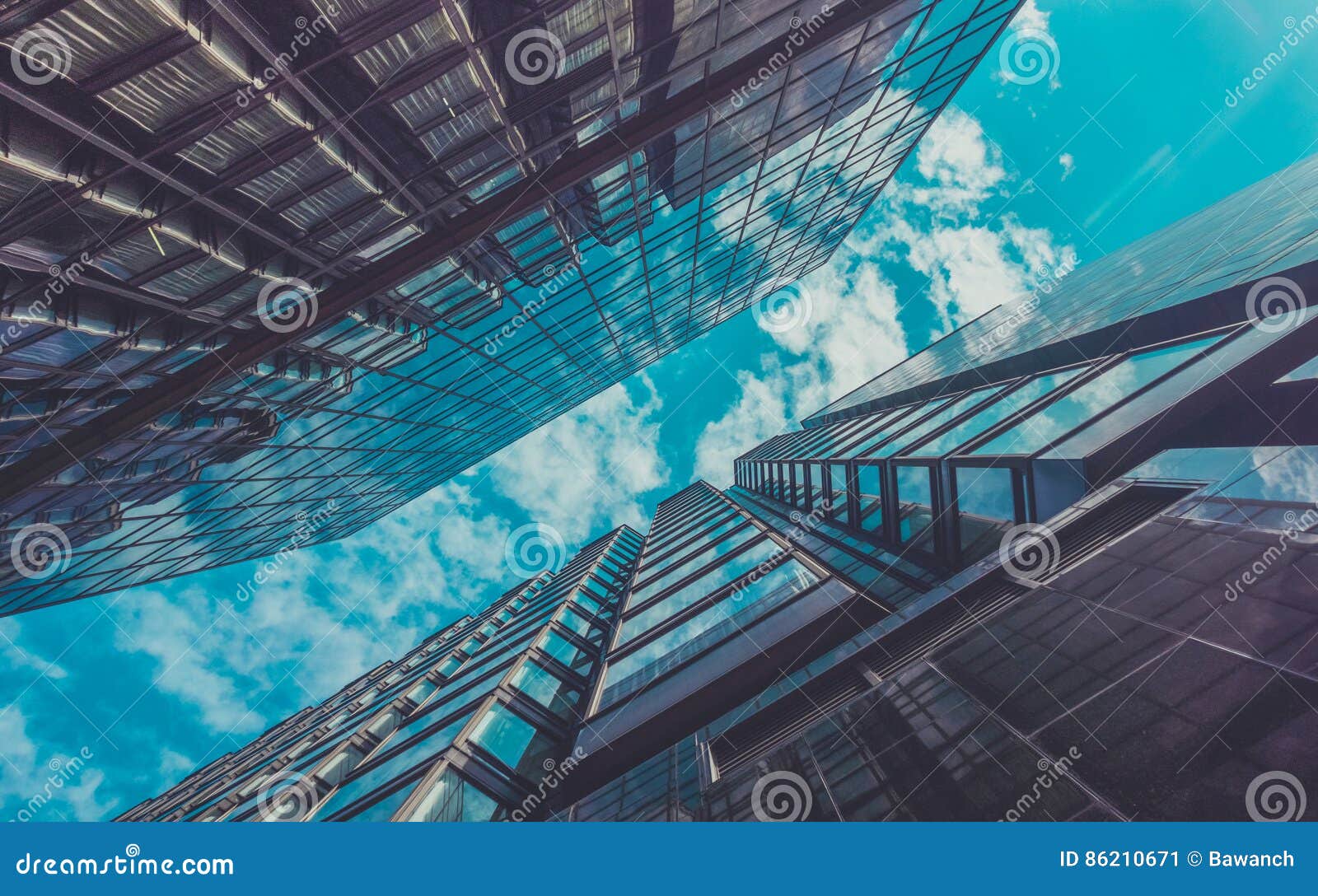 Skyscraper Buildings and Sky View Stock Image - Image of cloudscape ...