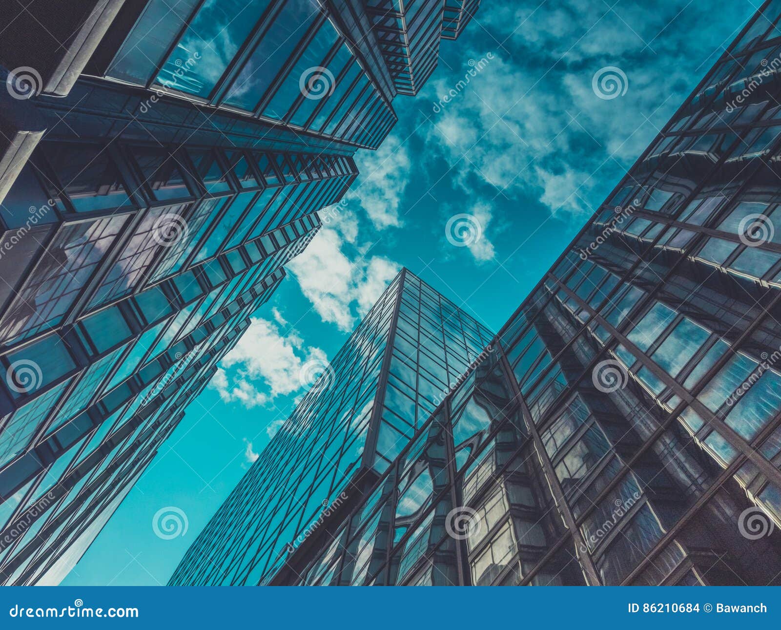 Skyscraper Buildings and Sky View Stock Photo - Image of financial ...