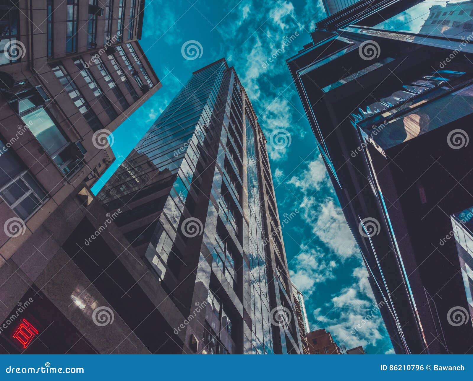 Skyscraper Buildings and Sky View Stock Photo - Image of backgrounds ...