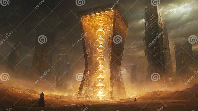 A Skyscraper Built from Stacked Hourglasses Where the Falling Sand ...