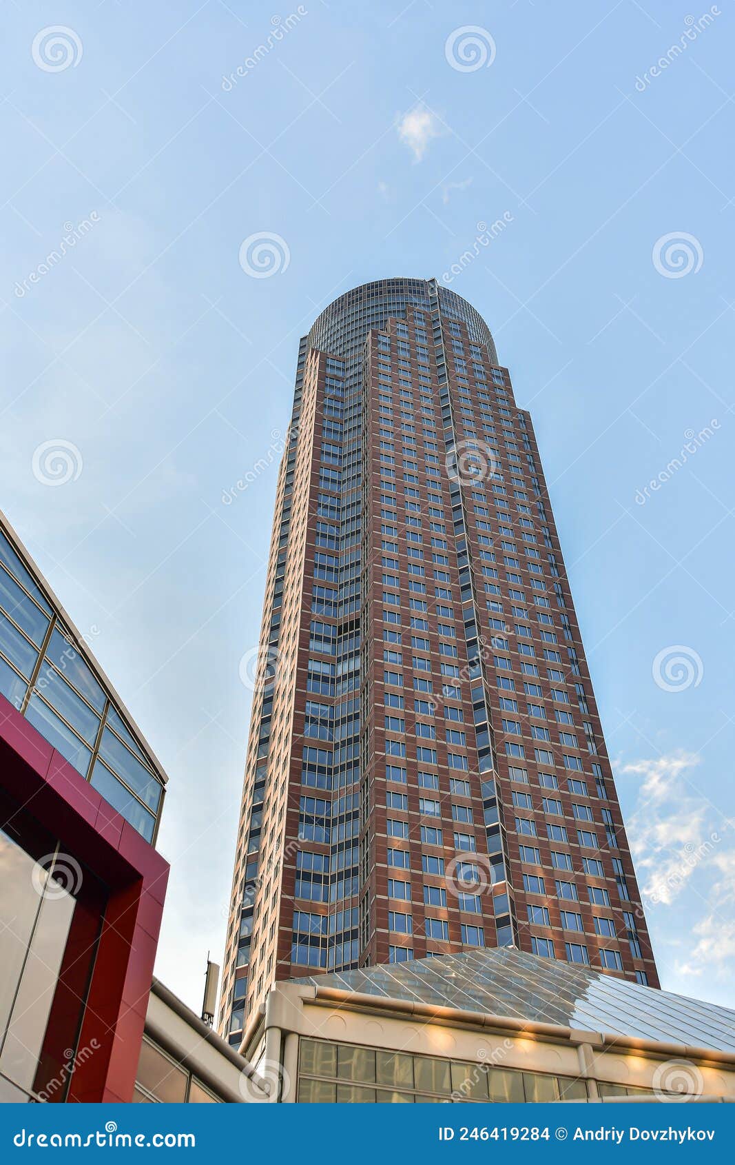 Skyscraper in the Center of a Large City. Tall Multi-storey Building ...