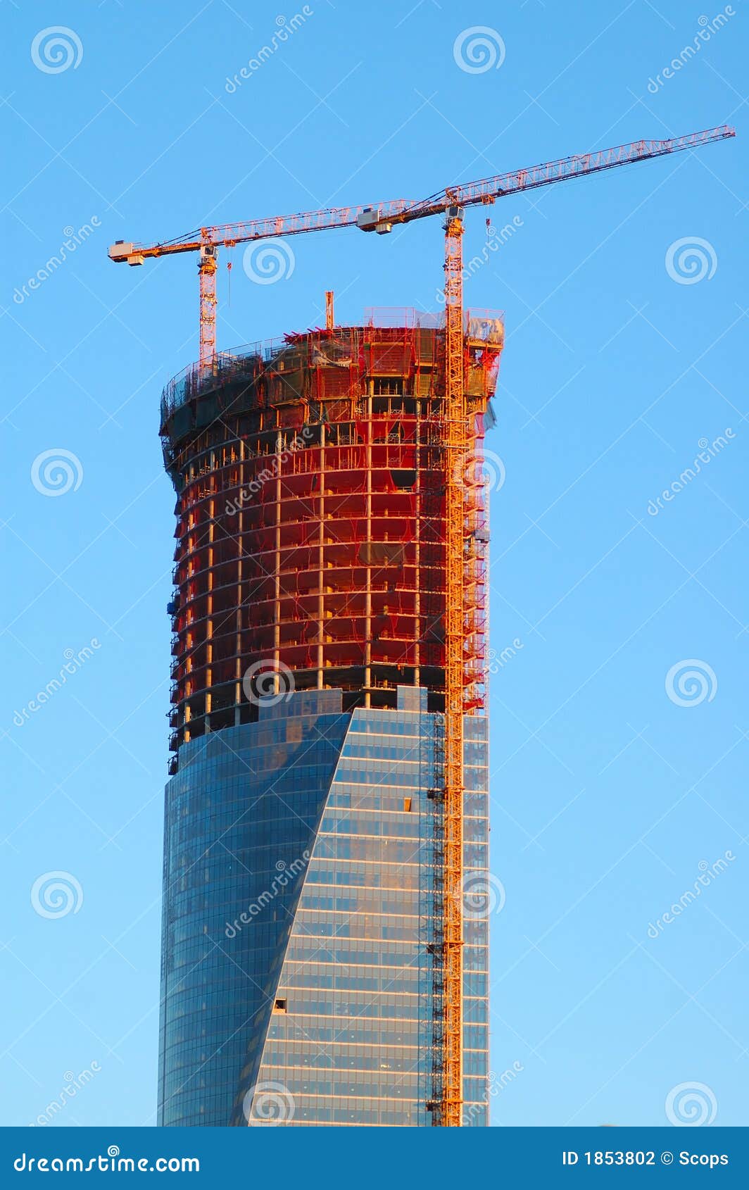 Skyscraper construction stock photo. Image of corporate - 1853802
