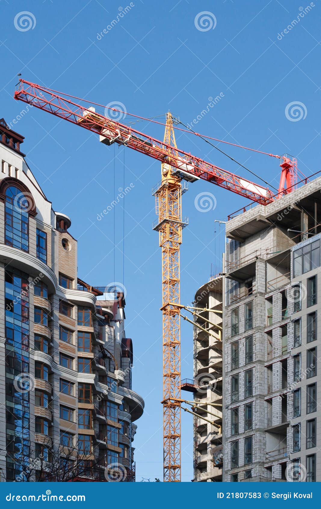 Skyscraper construction stock image. Image of hotel, construction ...