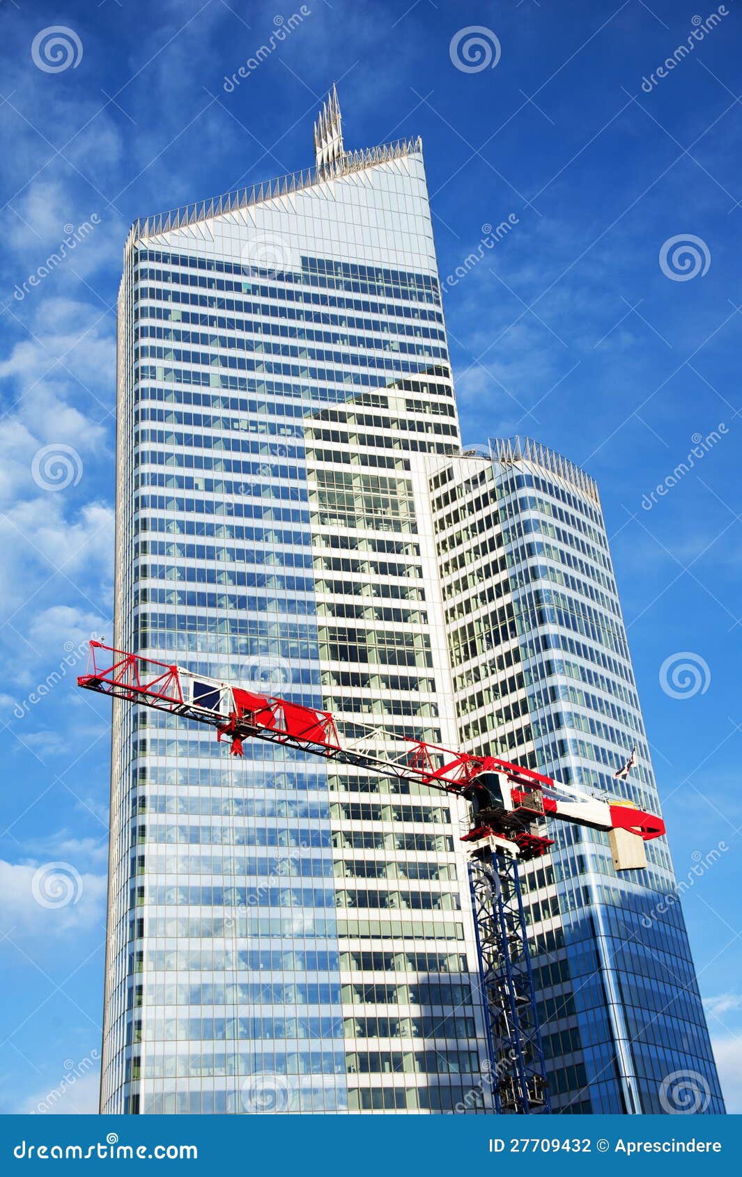 Skyscraper construction stock photo. Image of apartments - 27709432