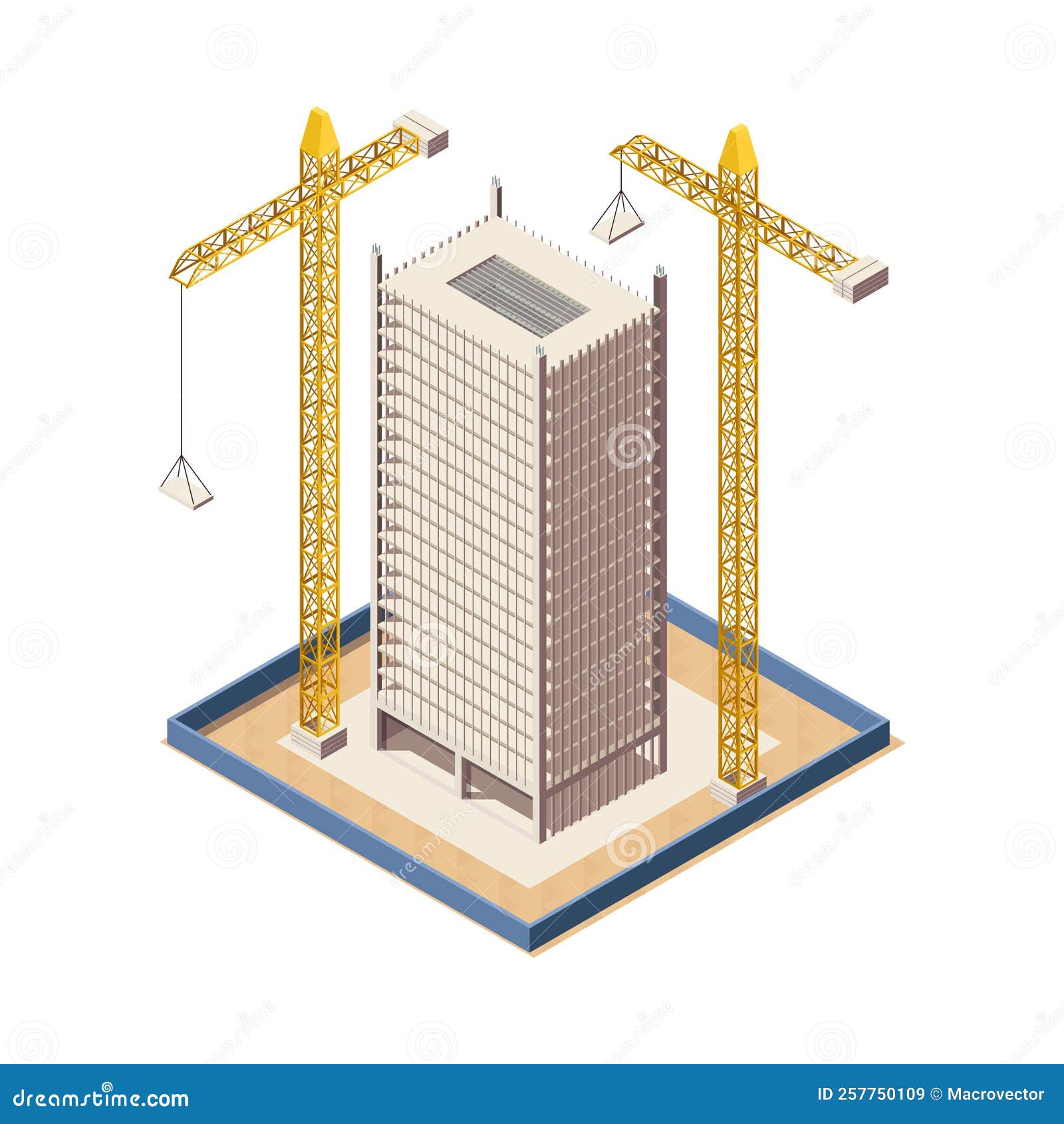 Skyscraper Construction Icon Stock Illustration - Illustration of house ...