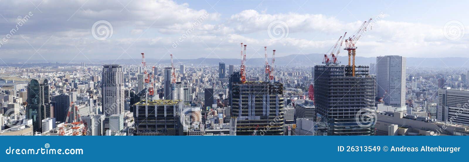 Skyscraper Construction in Osaka Editorial Stock Image - Image of japan ...