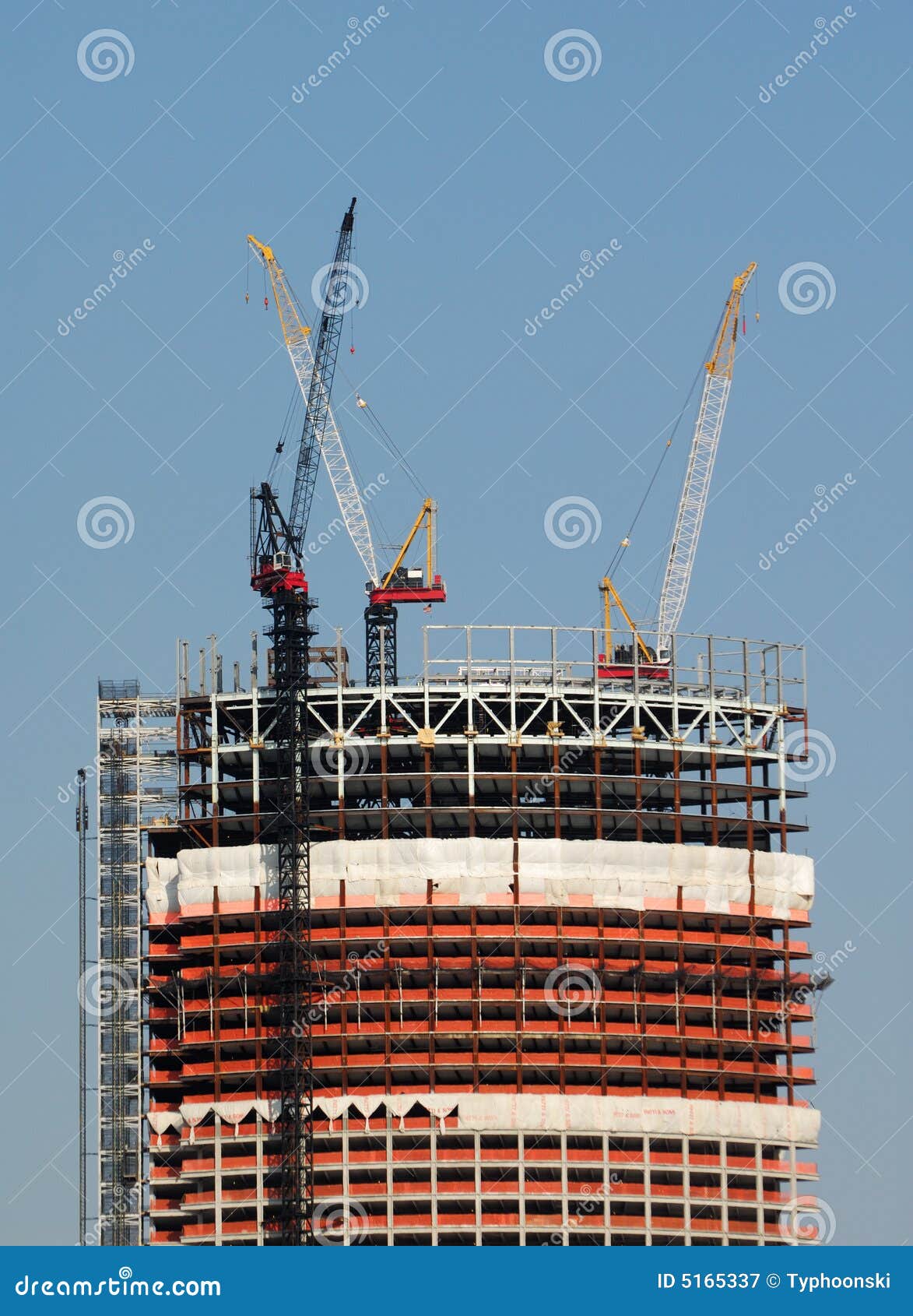 Skyscraper Construction Site Stock Image - Image of development, house ...
