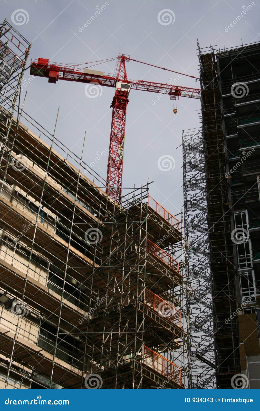Skyscraper Construction Site Stock Image - Image of construction ...