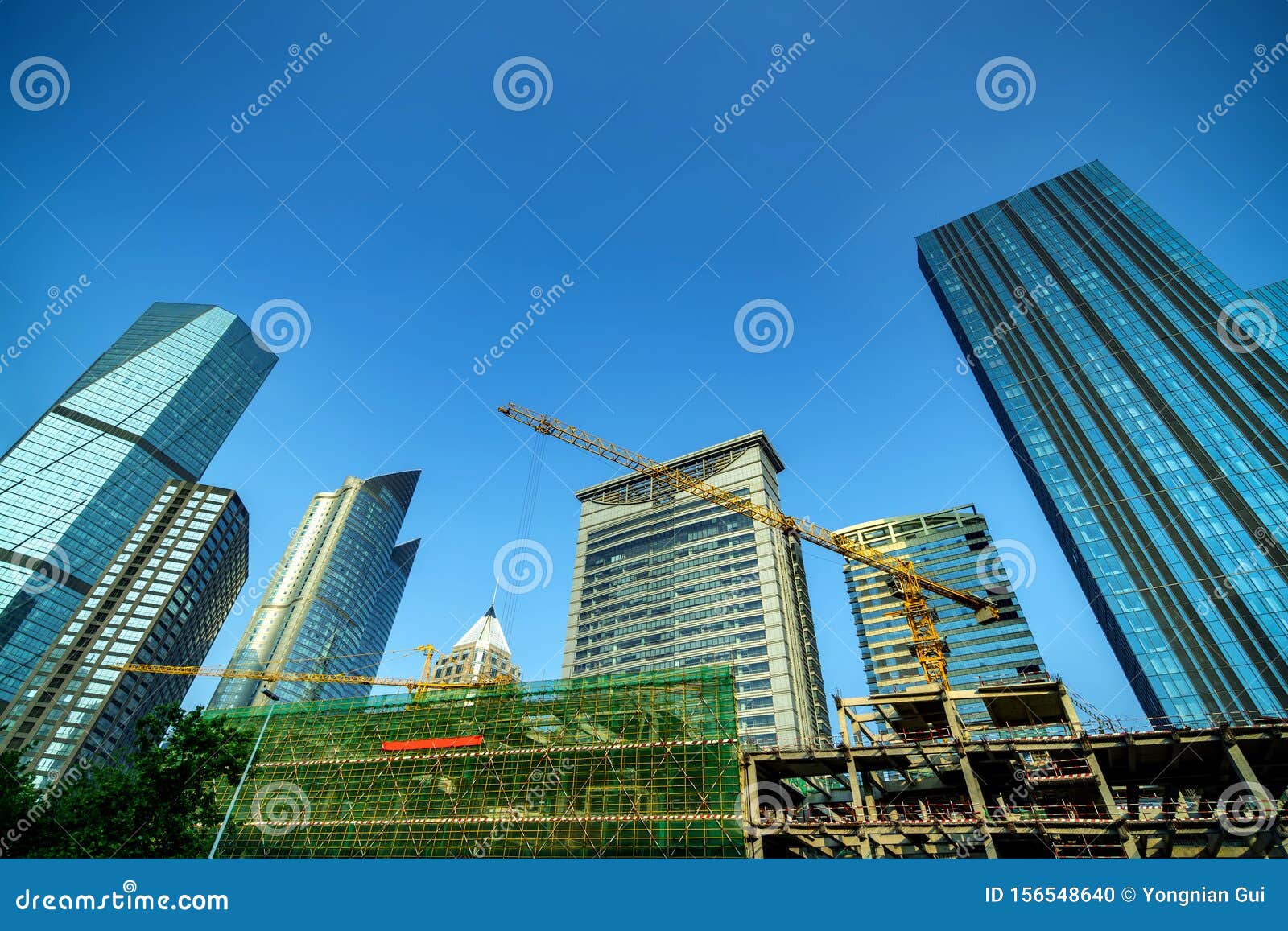 Skyscraper Construction Site Editorial Image - Image of asia, office ...