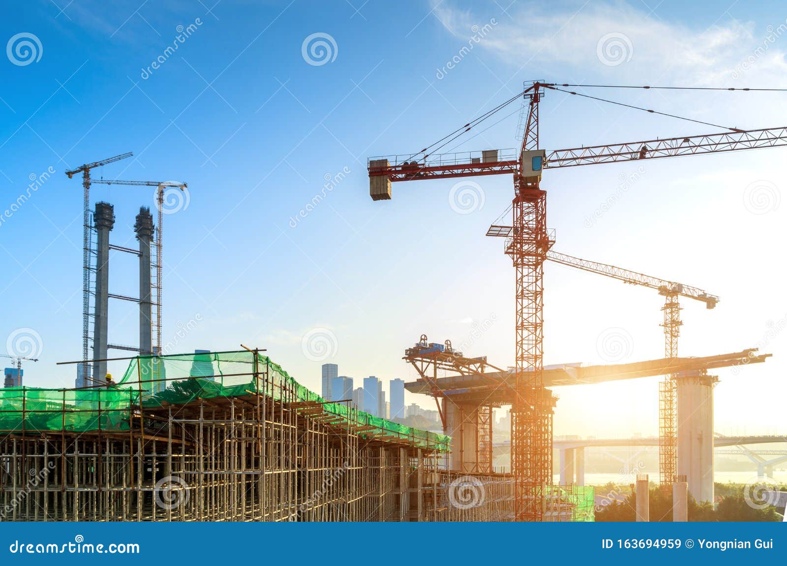 Skyscraper Construction Site Stock Image - Image of site, finance ...