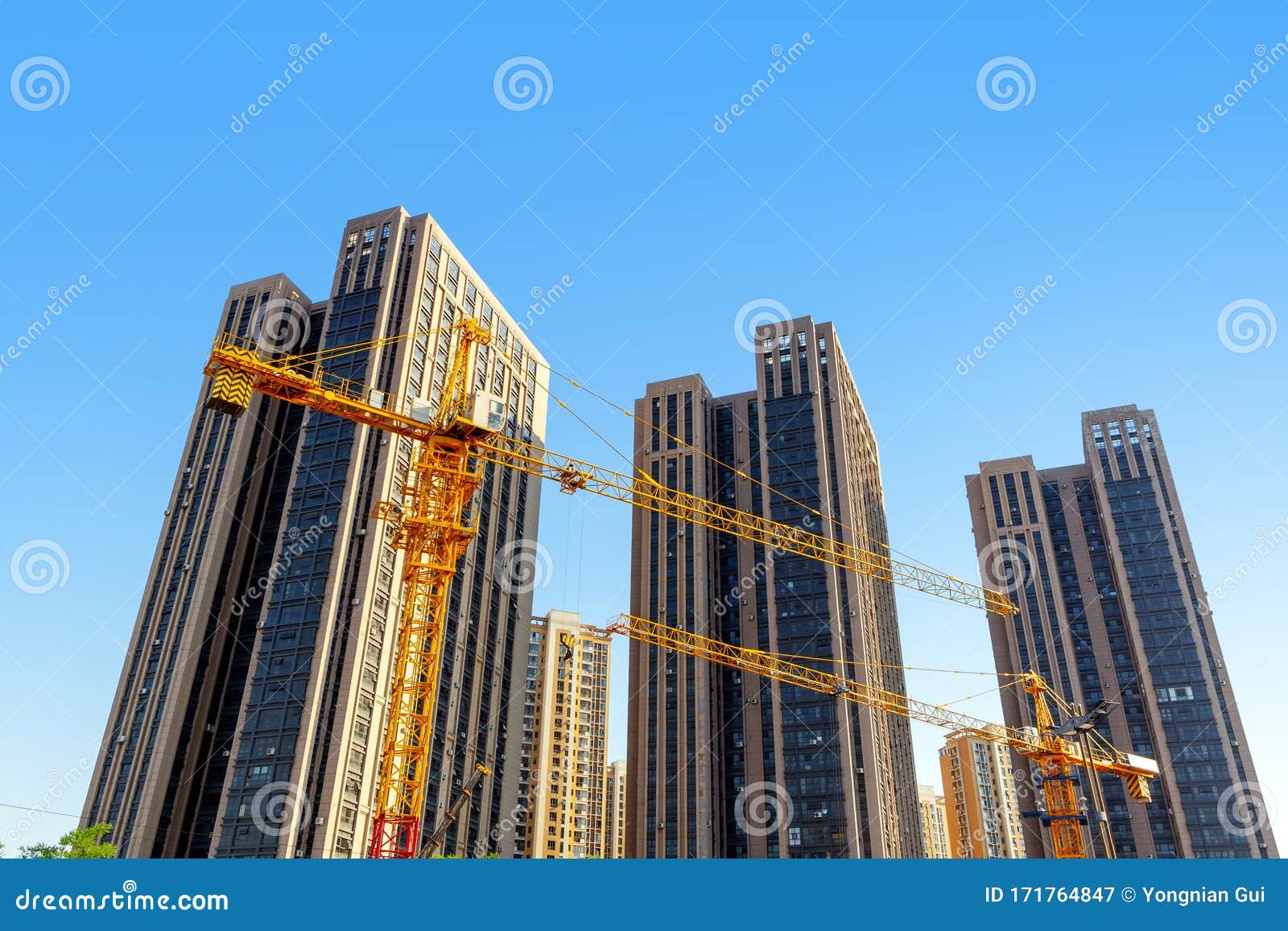 Skyscraper Construction Site Stock Image - Image of development ...