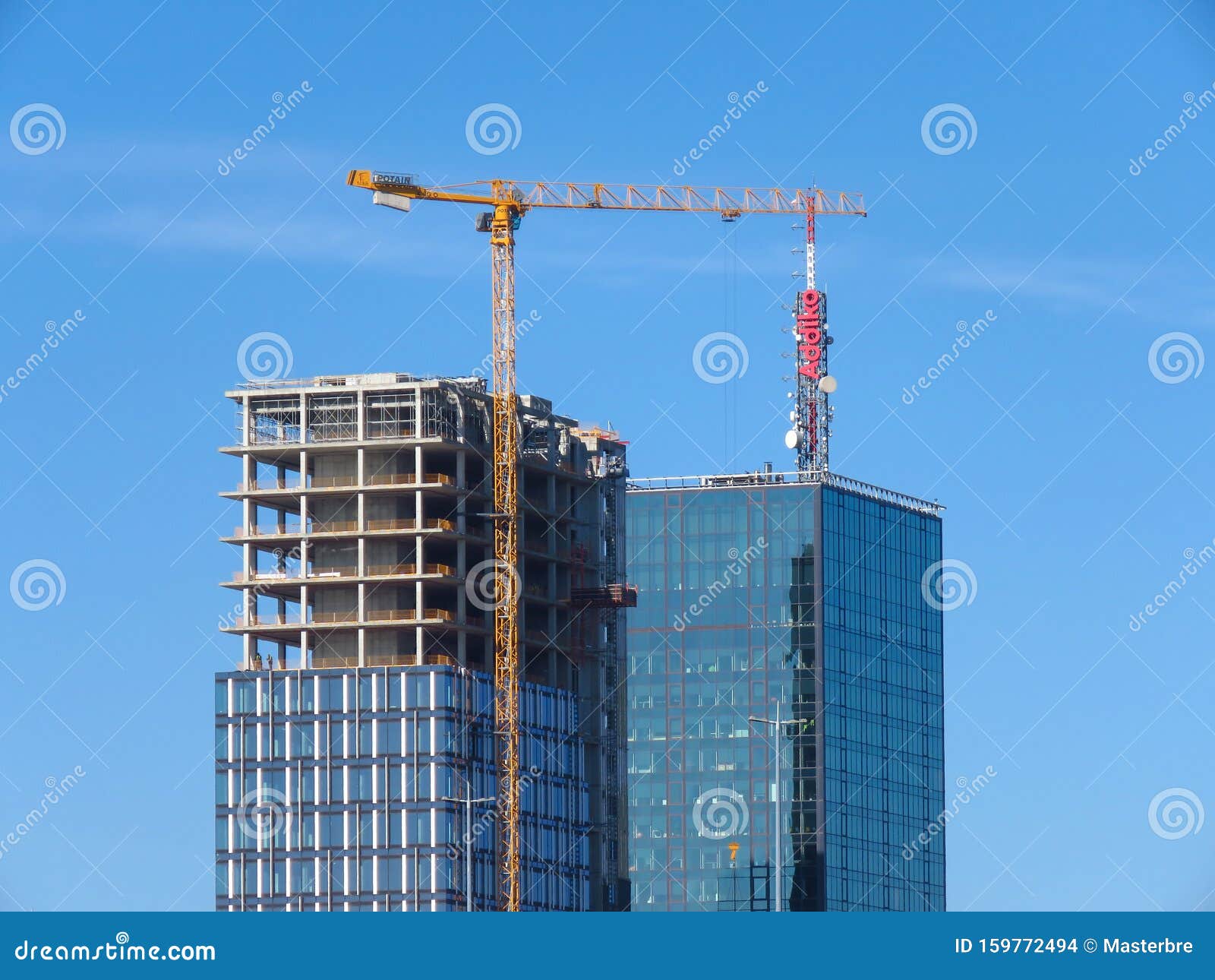 Construction Of Usce Tower Two Office Building In Belgrade, Serbia ...