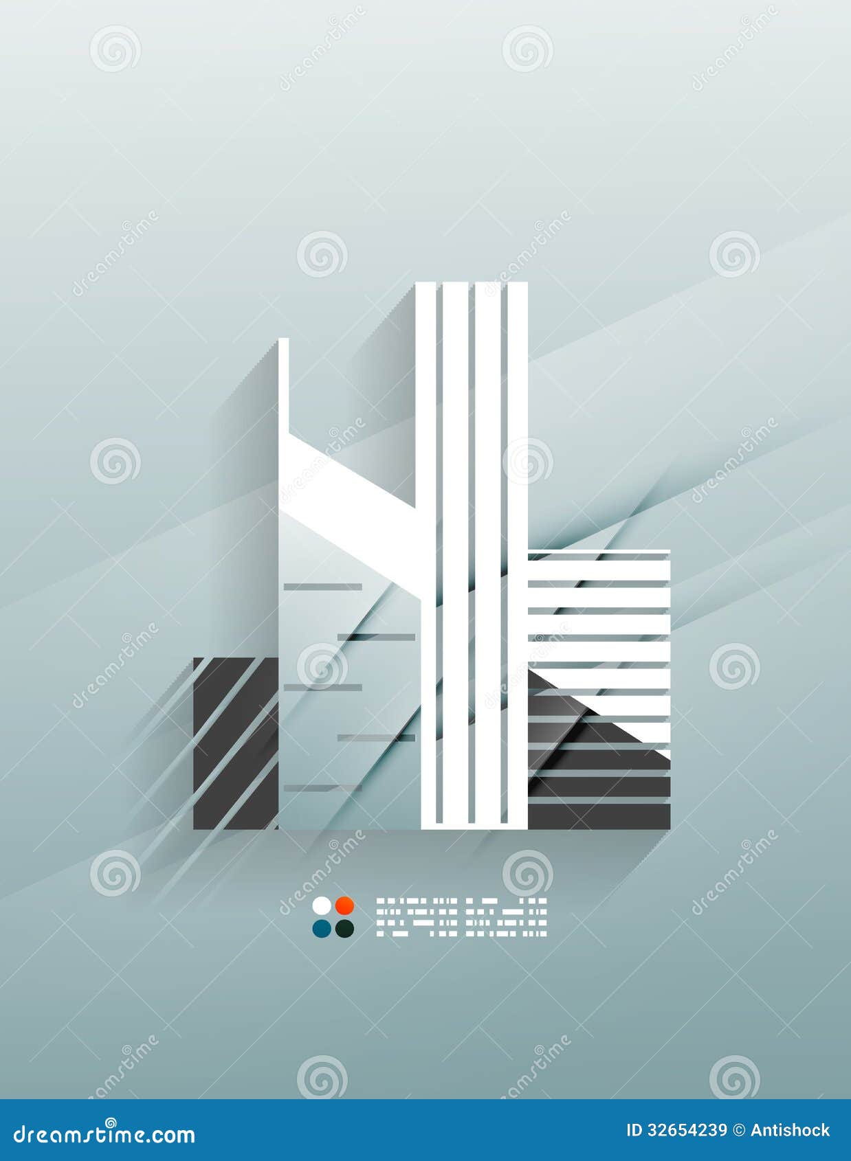 Skyscraper Paper Model Template Apartment Building House Cartoon Vector ...