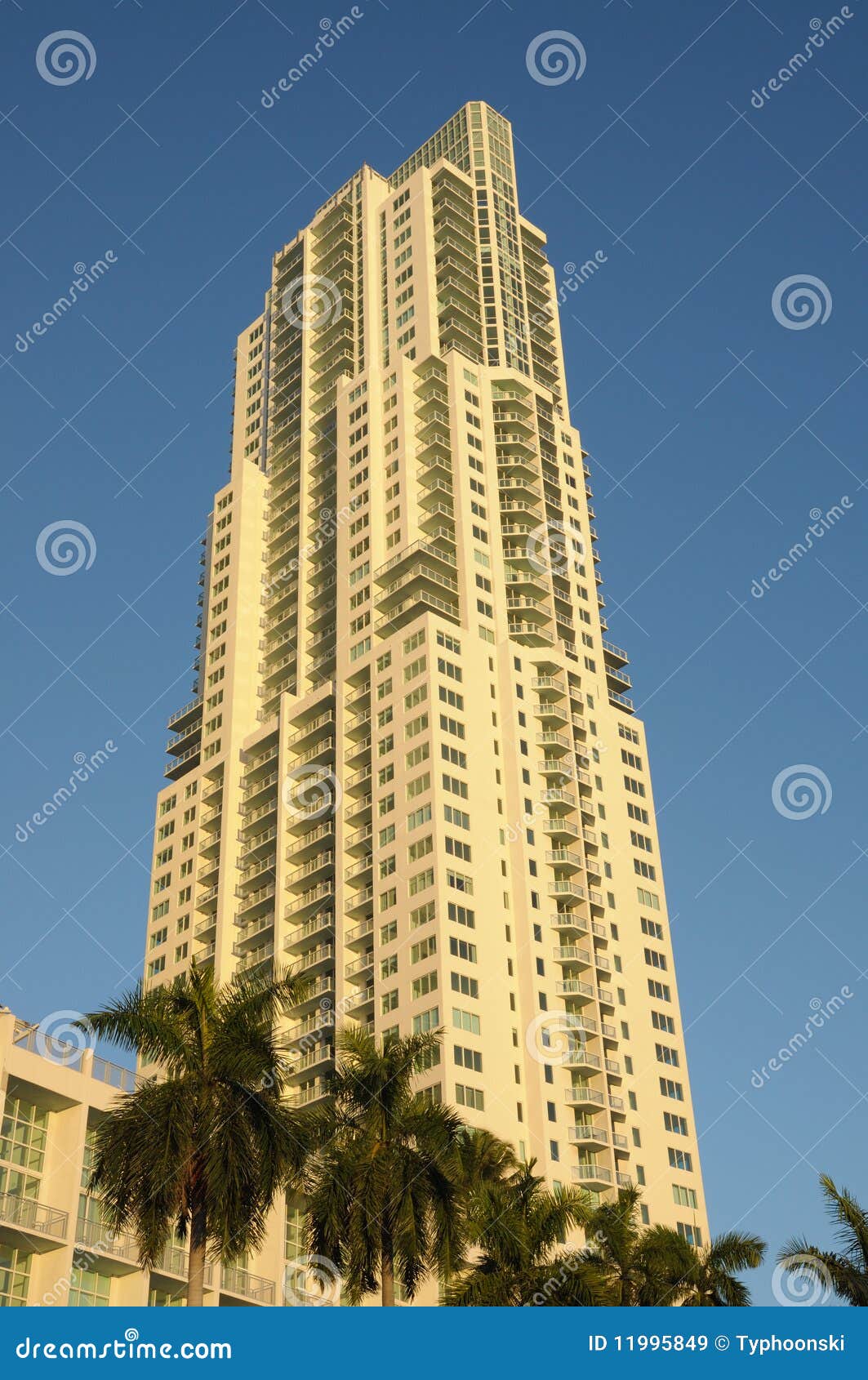 Skyscraper in Downtown Miami Stock Image - Image of facade, america ...