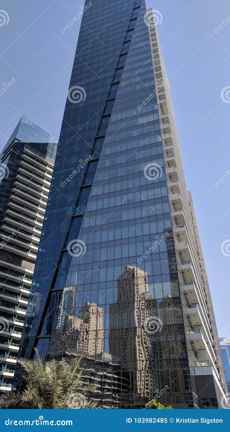 Skyscraper in Dubai from the Ground Stock Image - Image of looking ...