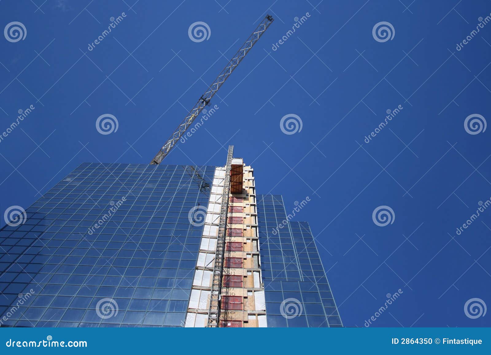 Skyscraper with External Lift Stock Photo - Image of skyscraper, window ...
