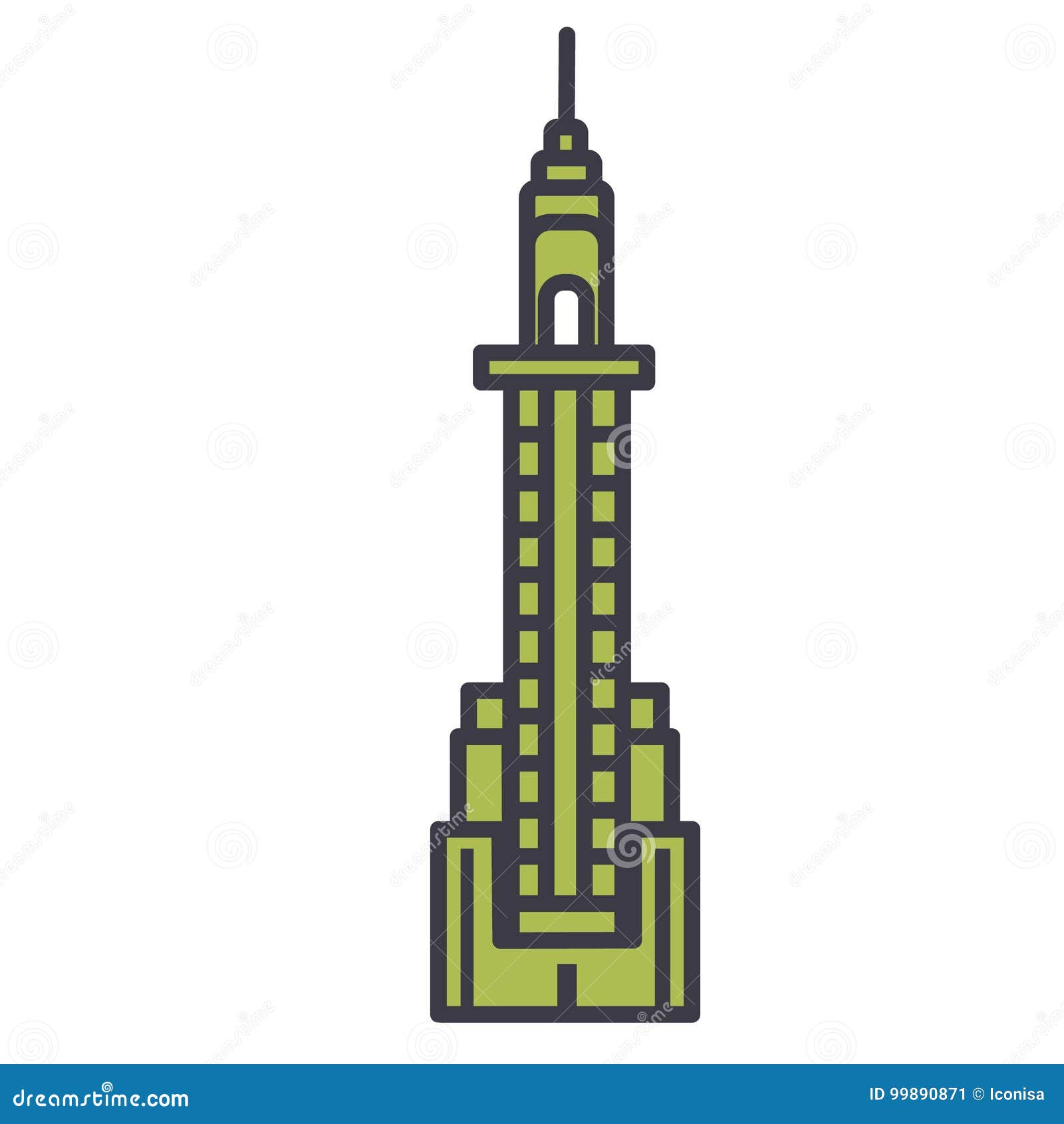 Skyscraper Flat Line Illustration, Concept Vector Icon Stock Vector ... Skyscraper Flat Line Illustration, Concept Vector Icon Stock Vector ...