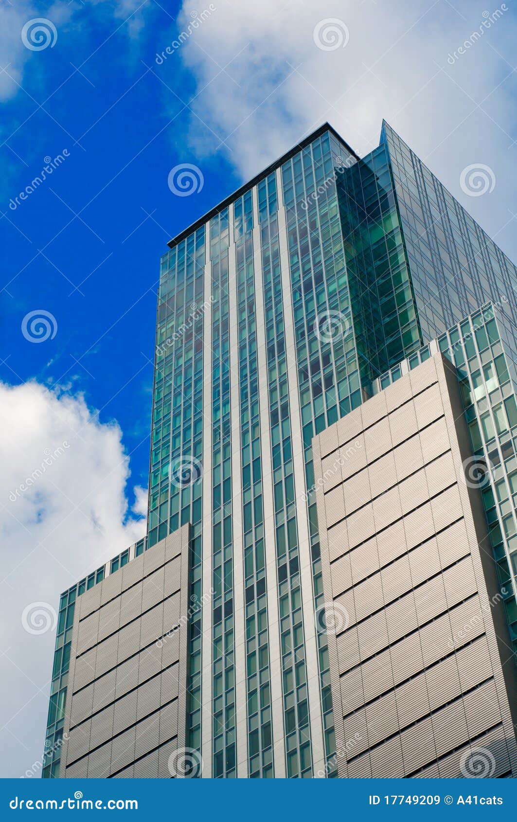 Skyscraper Front View with Blue Sky Stock Image - Image of house, blue ...