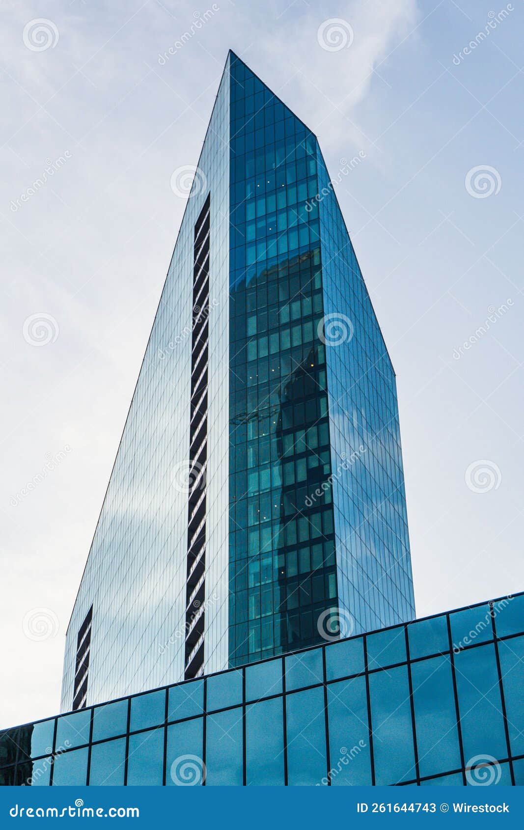 Skyscraper with Glass Facade in Downtown Editorial Stock Photo - Image ...