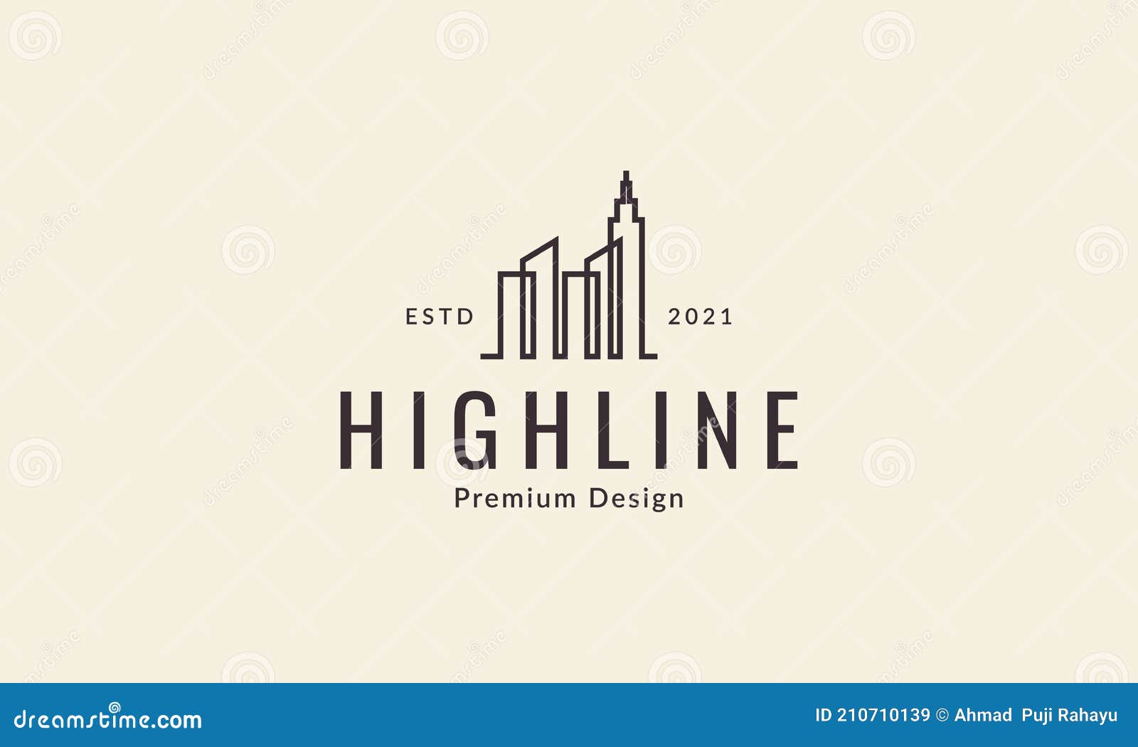 Skyscraper or High Building Lines Logo Design Vector Icon Symbol ...