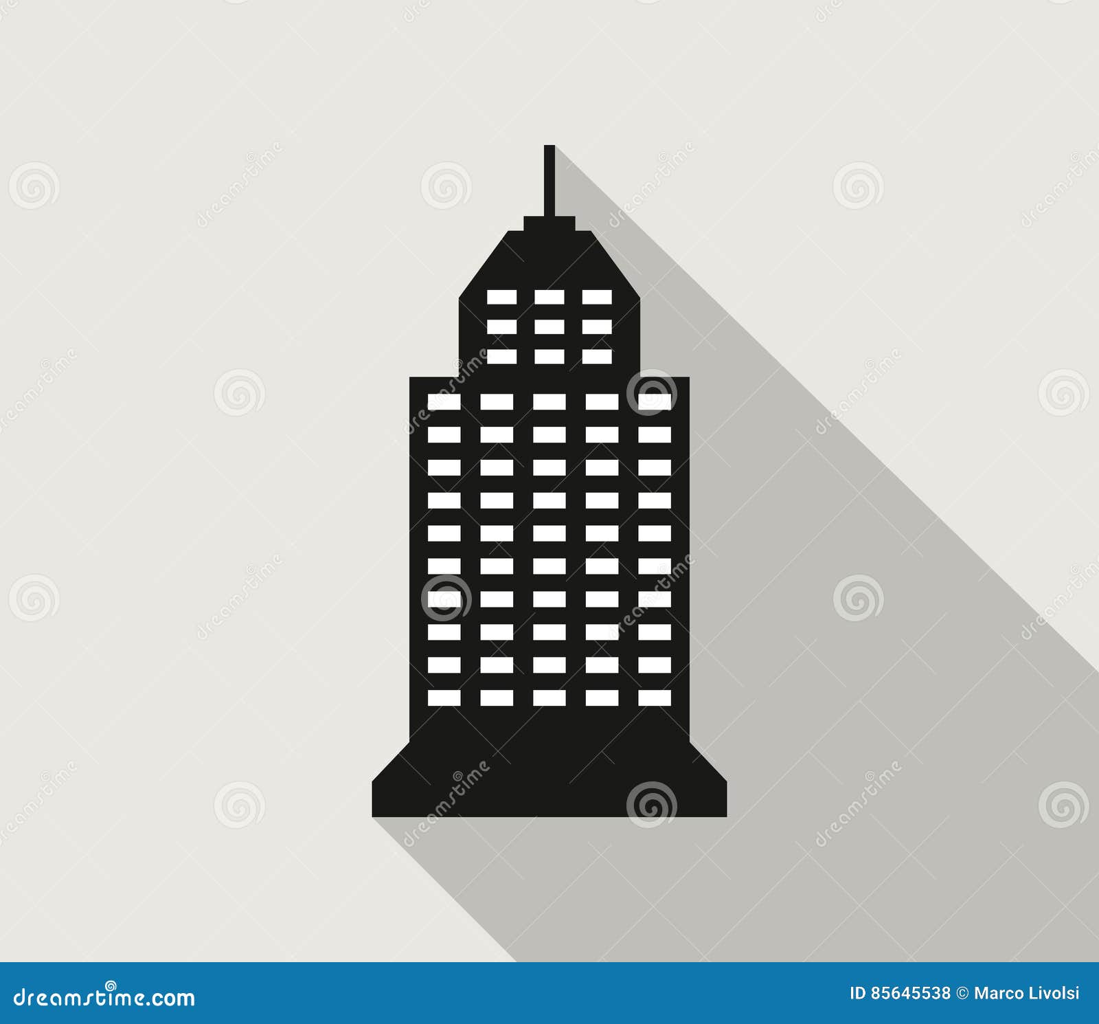 Skyscraper Icon Illustrated Stock Illustration - Illustration of ...