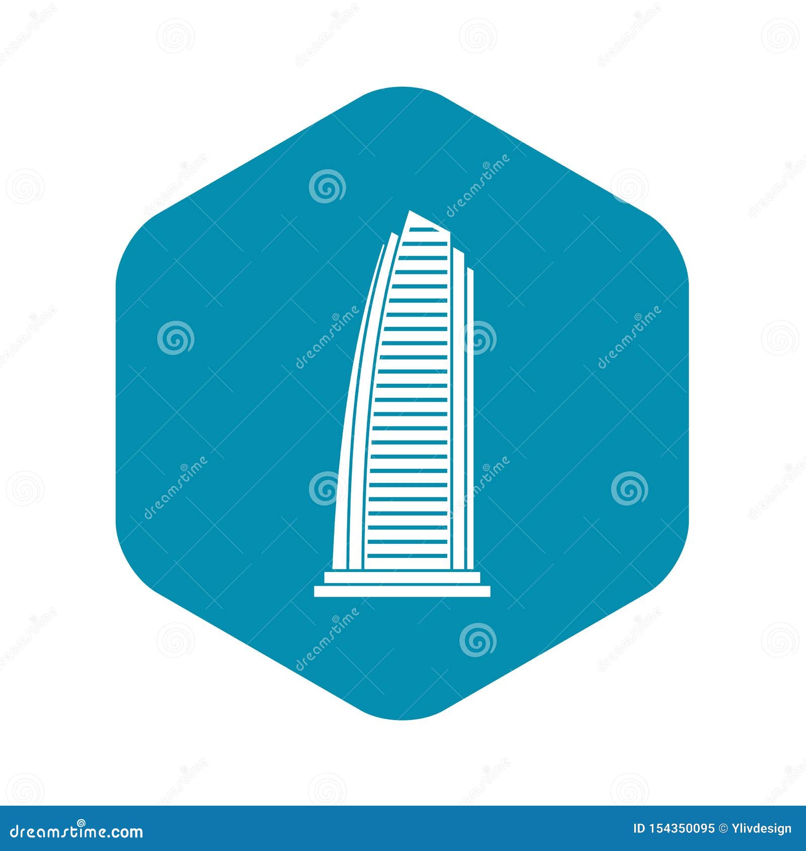 Skyscraper Icon, Simple Style Stock Vector - Illustration of landmark ...