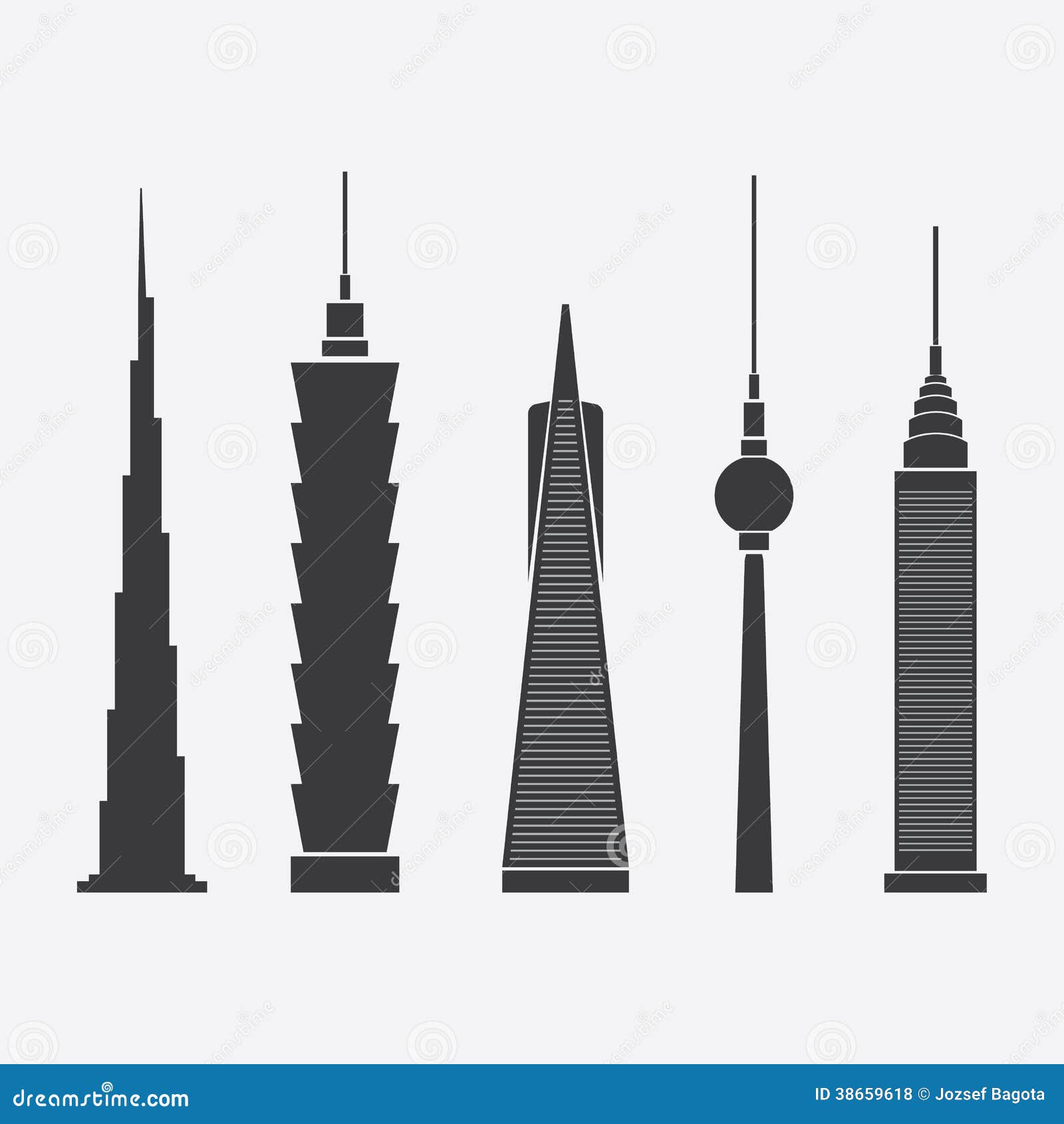 Skyscraper Icons stock vector. Illustration of collection - 38659618