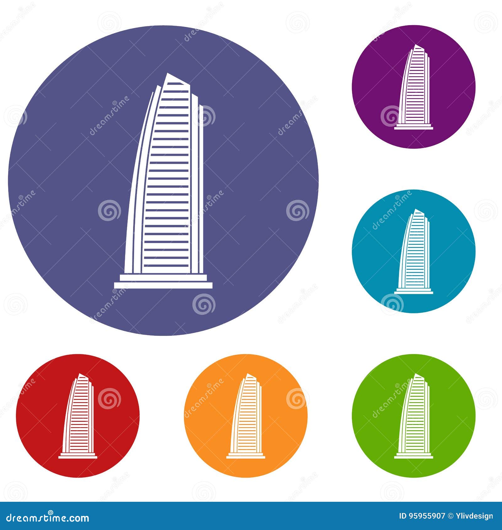 Skyscraper Icons Vector Illustration | CartoonDealer.com #46092096