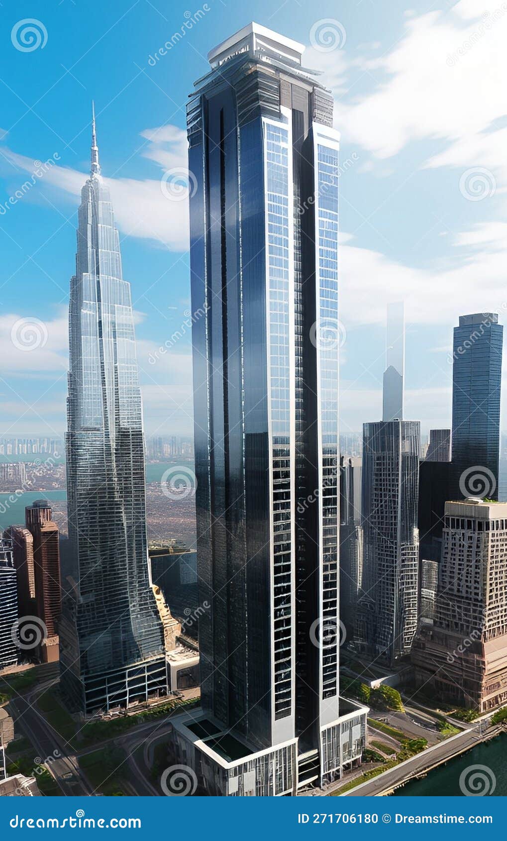 Ai Generated A Skyscraper With A Modern Architecture And Glass Facade ...