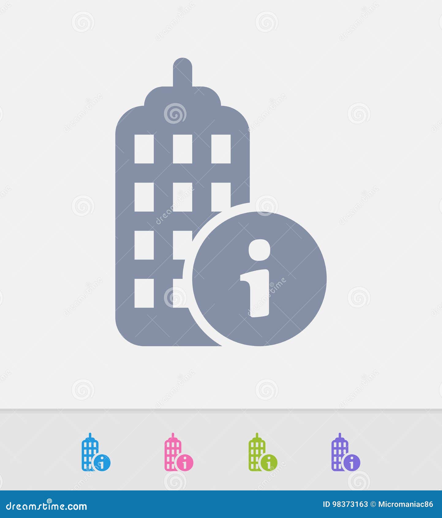 Skyscraper & Information Button - Granite Icons Stock Vector ...
