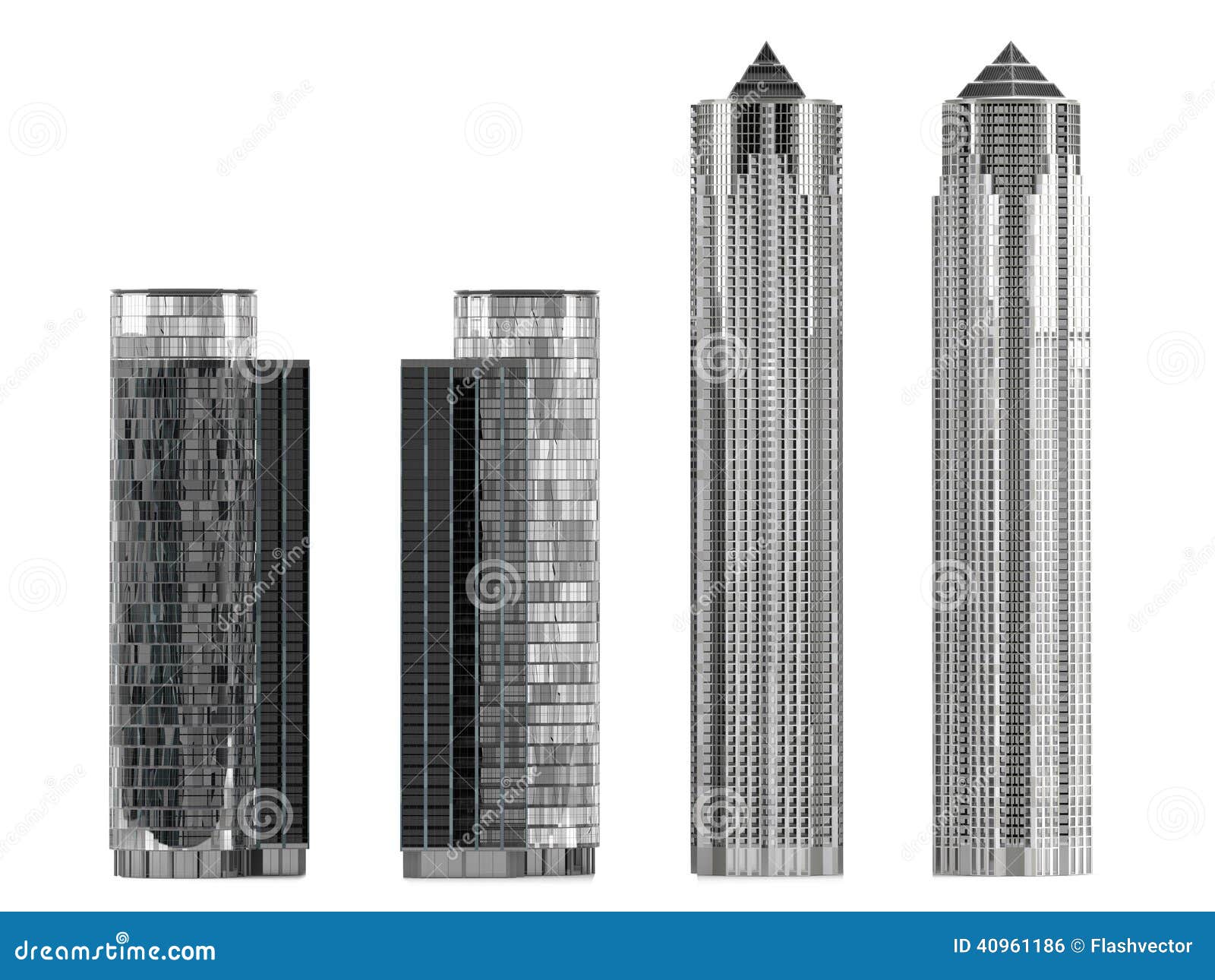 Skyscraper isolated stock illustration. Illustration of estate - 40961186