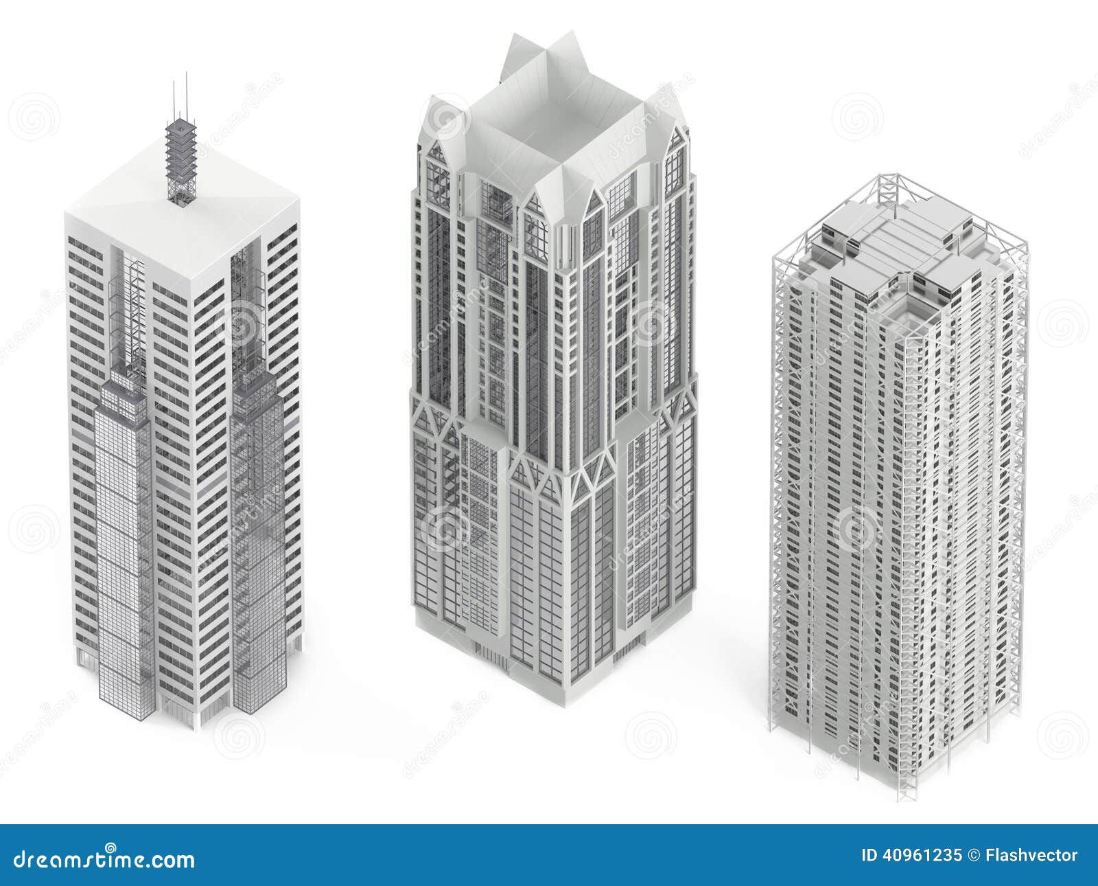 Skyscraper isolated stock illustration. Illustration of contemporary ...