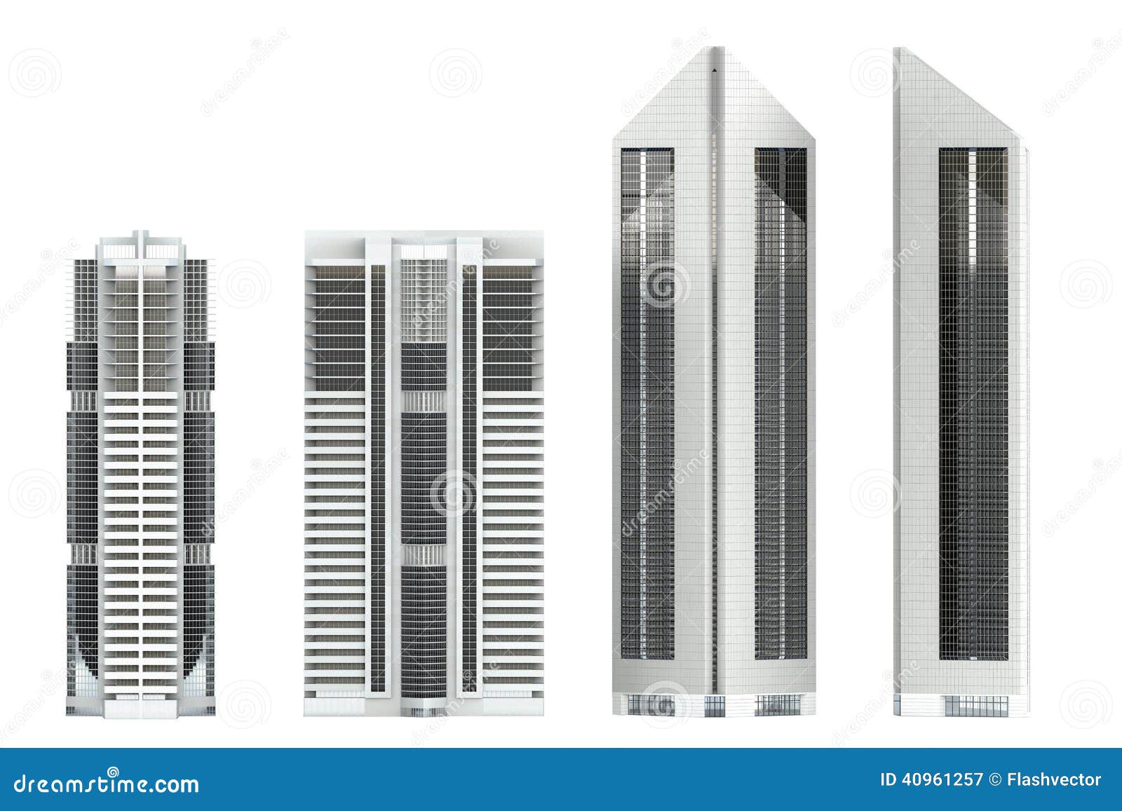 Skyscraper isolated stock illustration. Illustration of business - 40961257