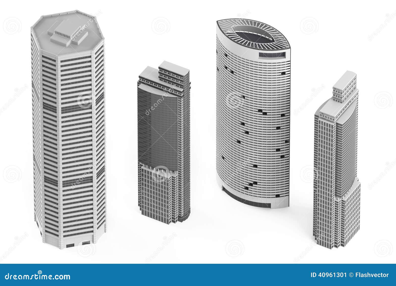 Skyscraper isolated stock illustration. Illustration of business - 40961301