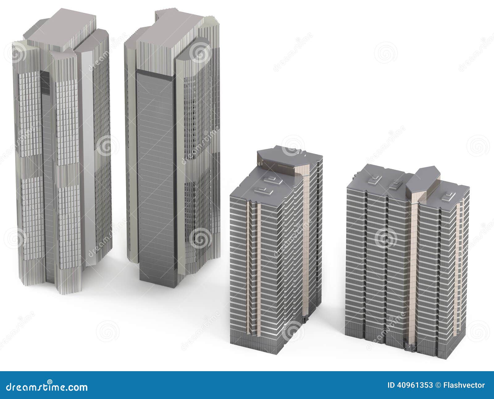 Skyscraper isolated stock illustration. Illustration of city - 40961353