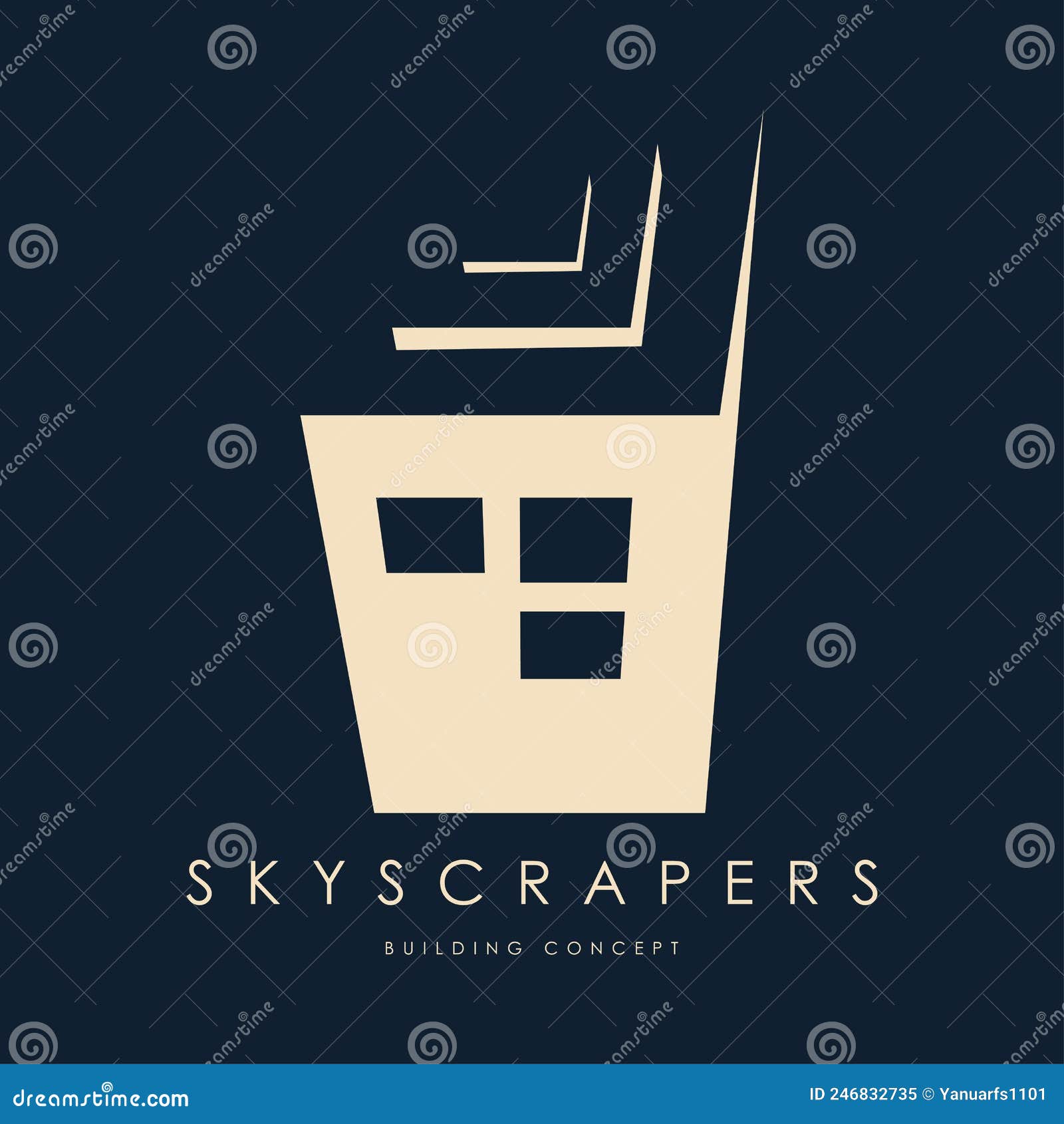 Skyscraper Logo Design Concept Vector Stock Vector - Illustration of ...