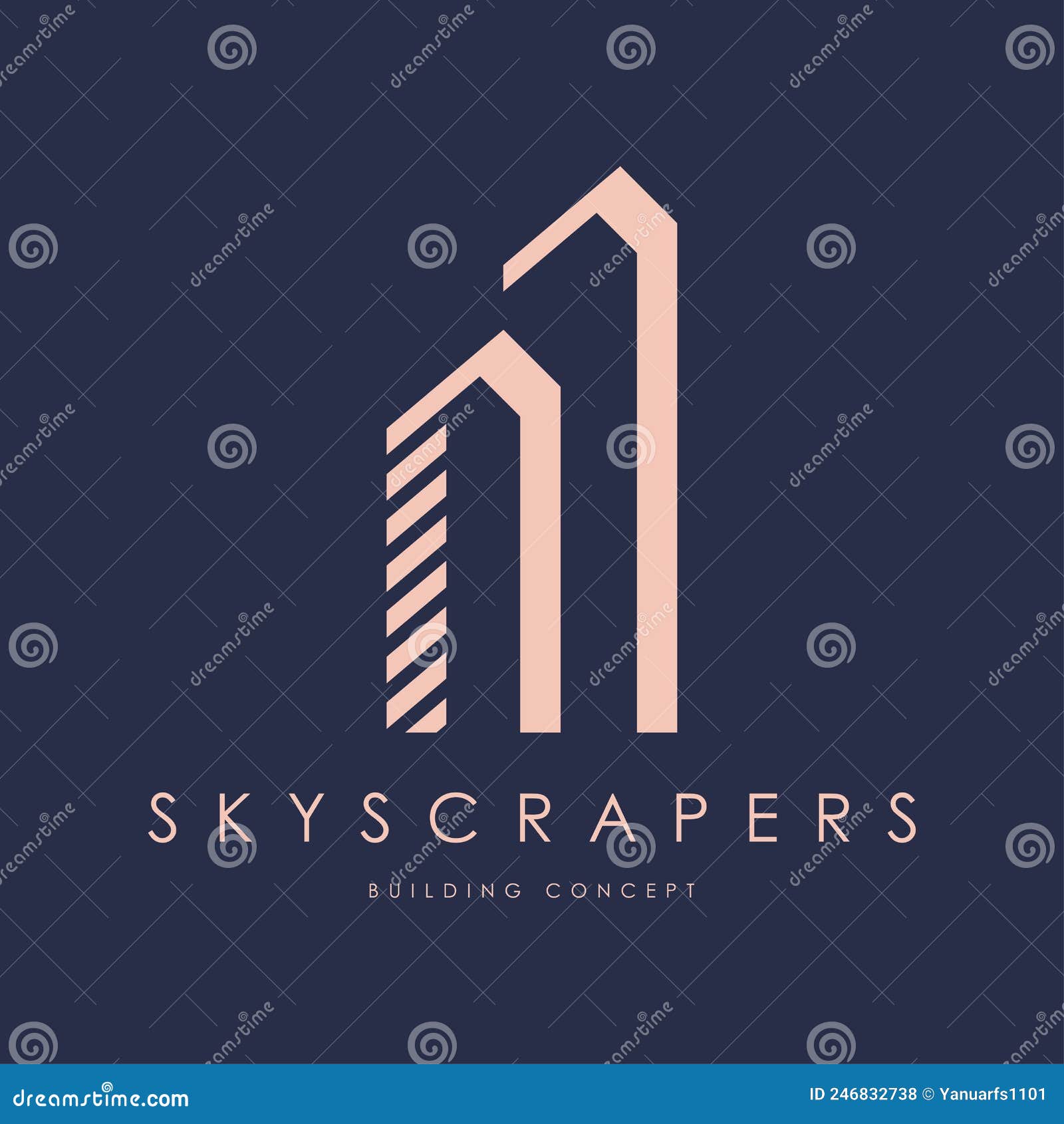 Skyscraper Logo Design Concept Vector Stock Vector - Illustration of ...