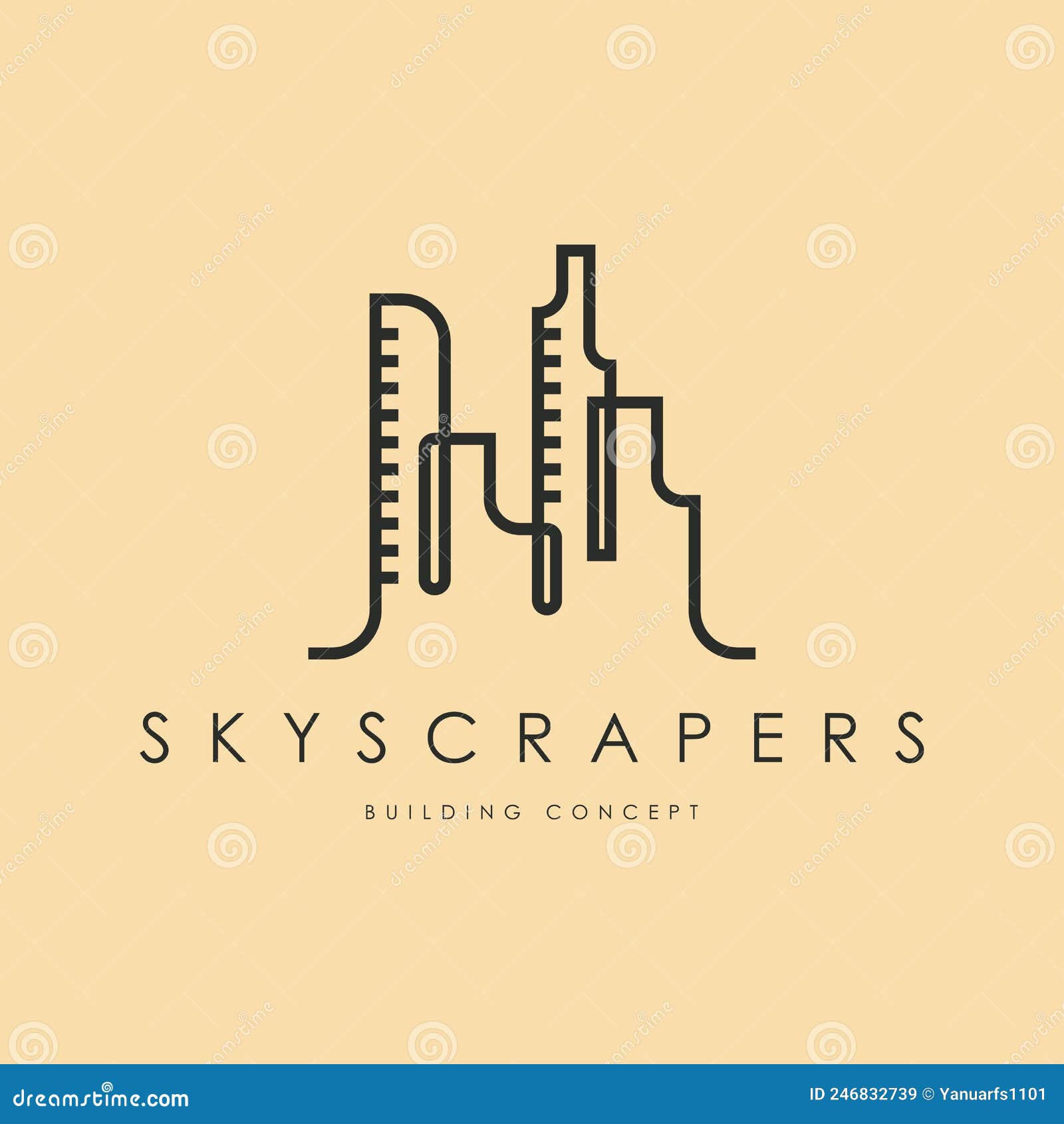 Skyscraper Logo Design Concept Vector Stock Vector - Illustration of ...