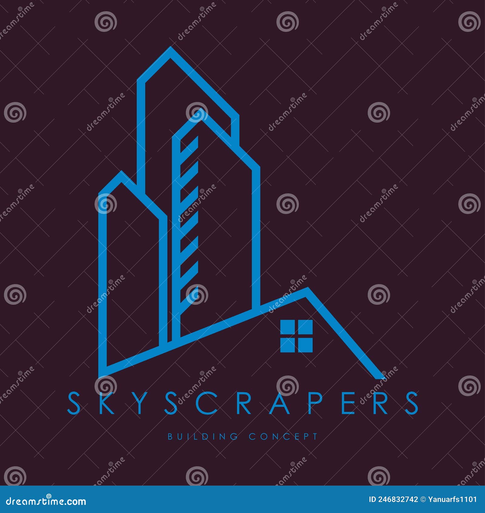 Skyscraper Logo Design Concept Vector Stock Vector - Illustration of ...