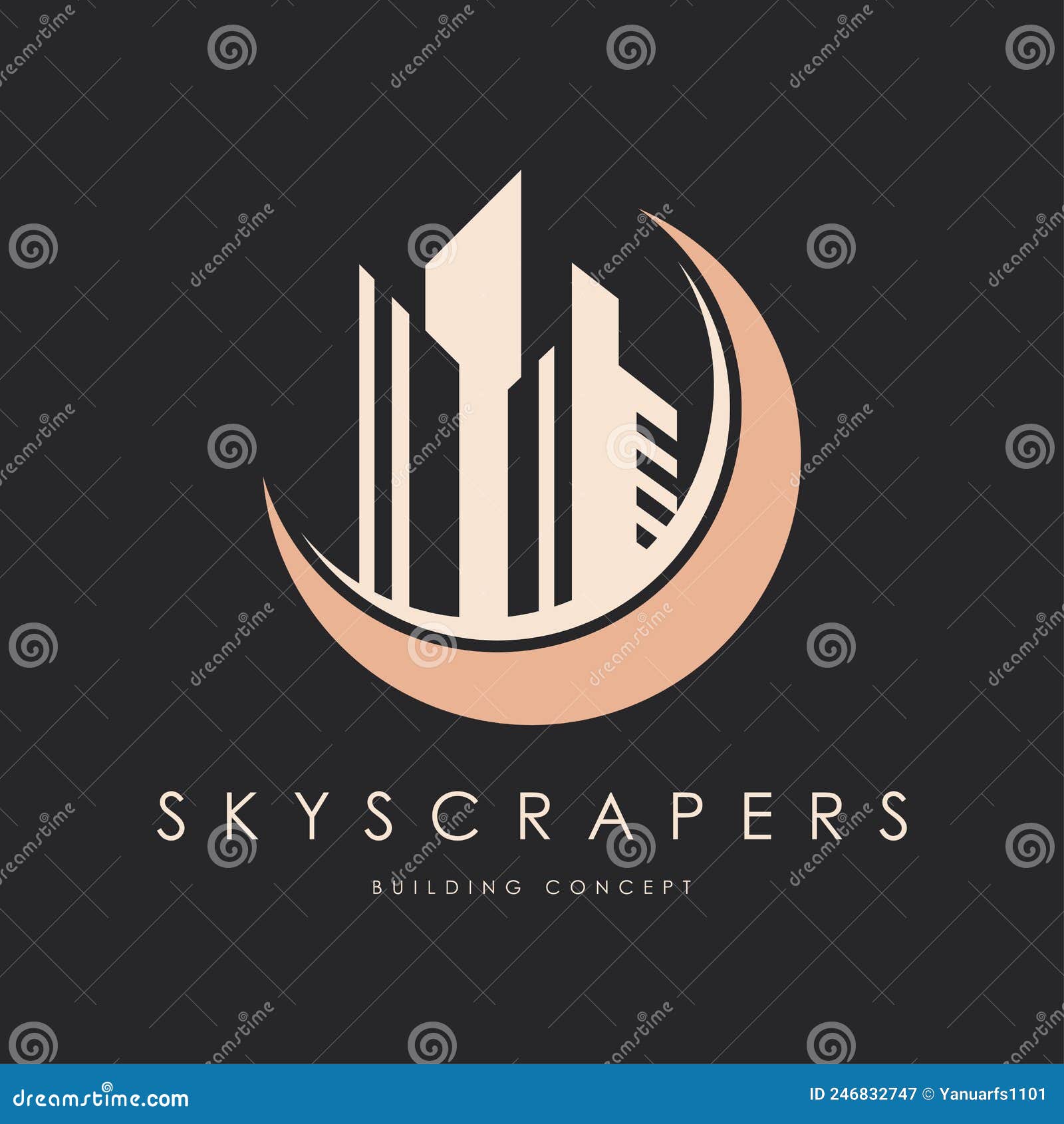 Skyscraper Logo Design Concept Vector Stock Vector - Illustration of ...
