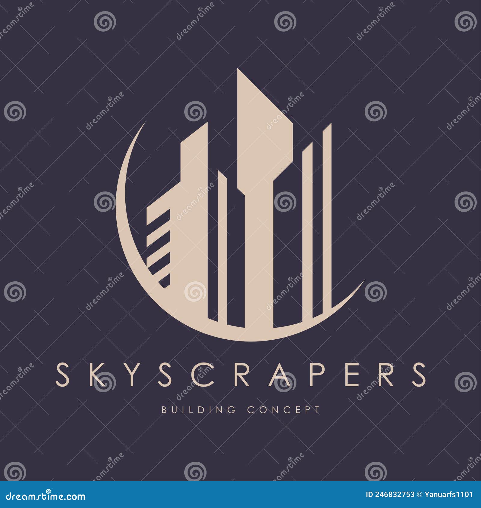 Skyscraper Logo Design Concept Vector Stock Vector - Illustration of ...