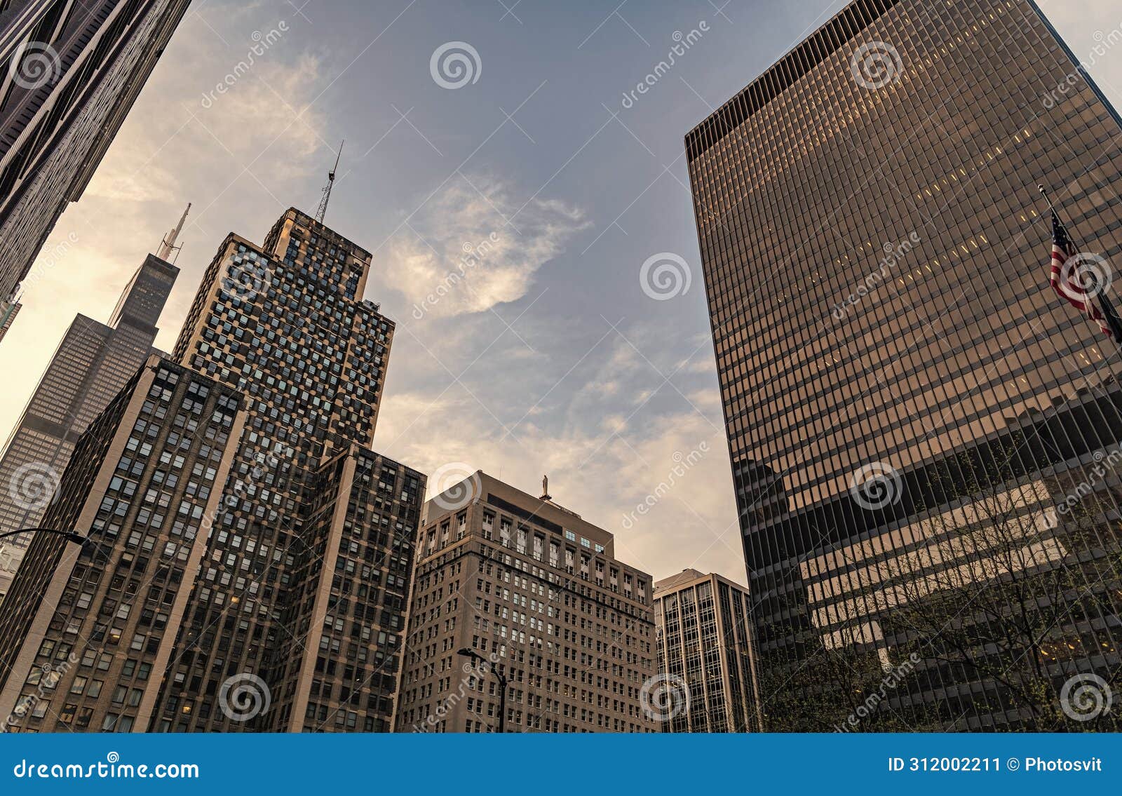 Skyscraper Modern Building Architecture in Metropolis City Downtown ...