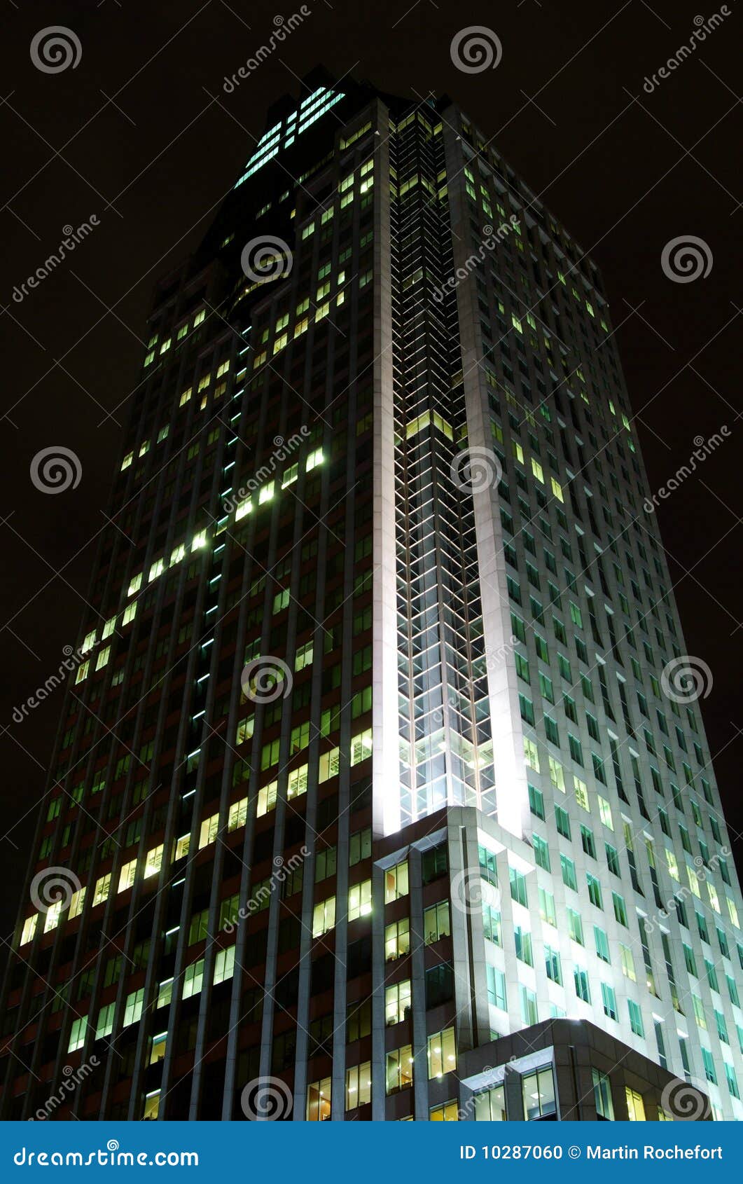 Skyscraper at night stock photo. Image of power, corporate - 10287060