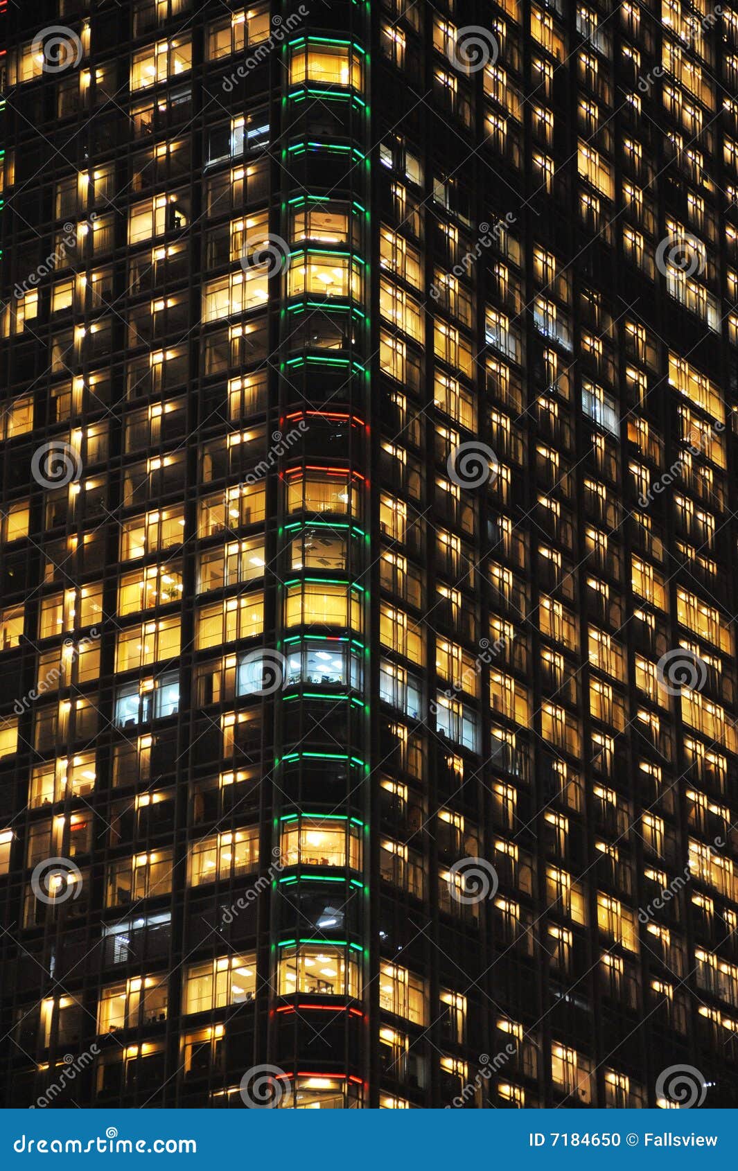 Skyscraper night scene stock photo. Image of scene, dark - 7184650