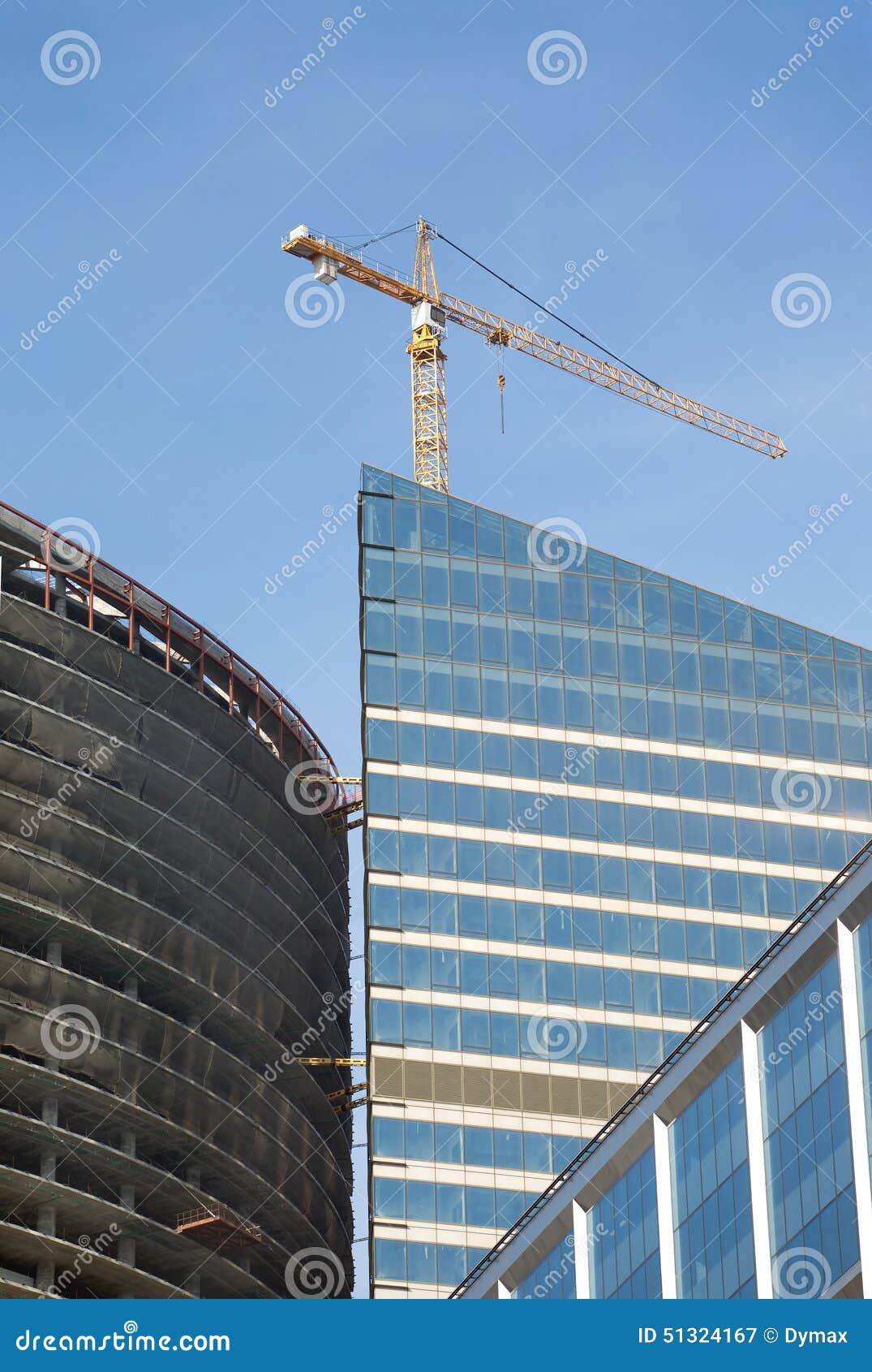 Skyscraper Office Building Activity in Process Stock Image - Image of ...