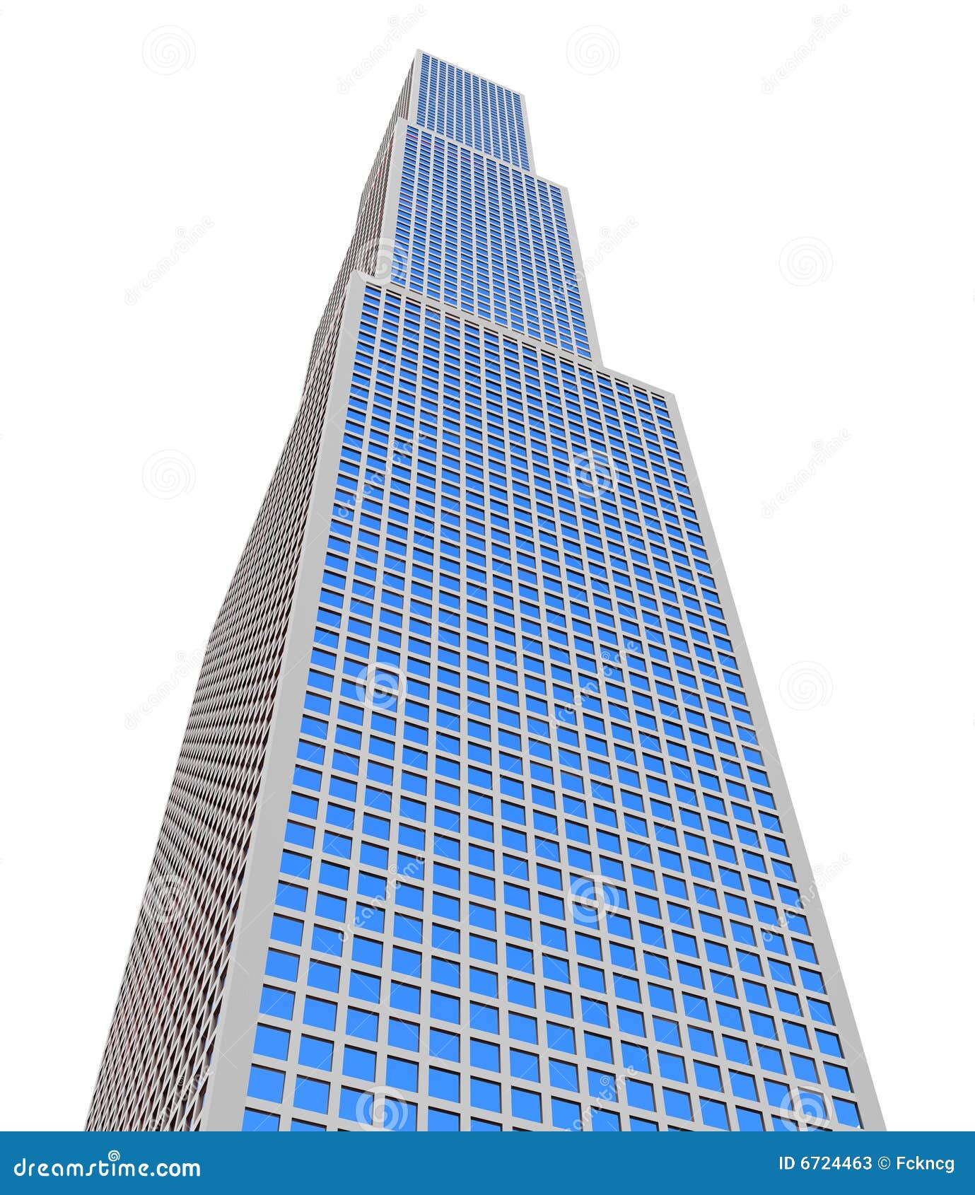 Skyscraper Over White Stock Photos - Image: 6724463