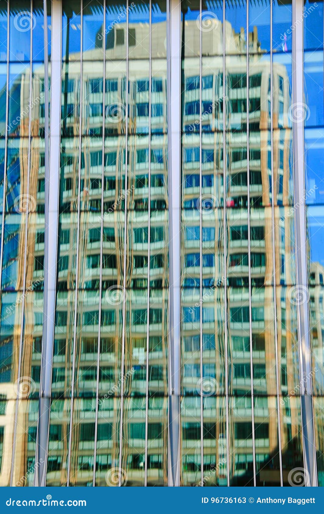 Skyscraper reflection stock image. Image of building - 96736163