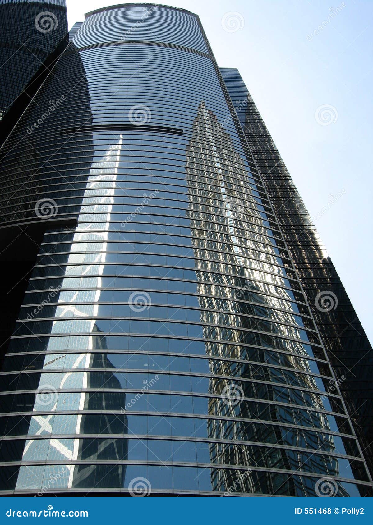 Skyscraper with Reflection of Skyscrapers Stock Photo - Image of ...