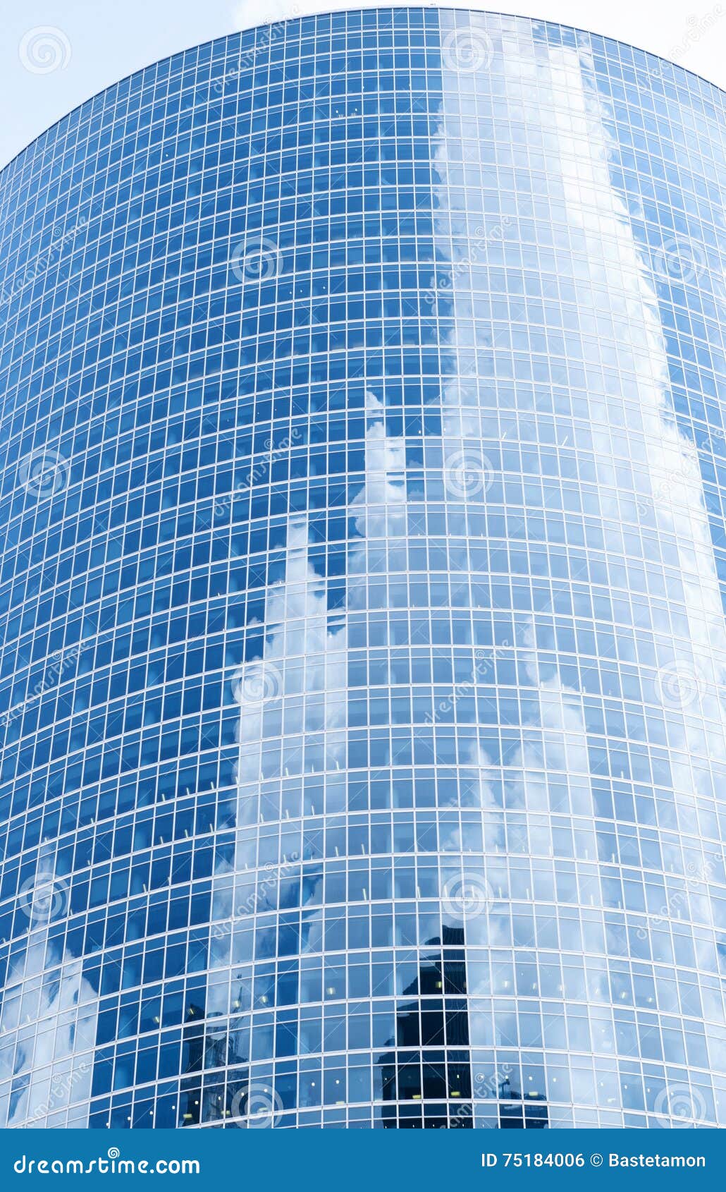 Skyscraper with Reflections Stock Photo - Image of geometry, cloud ...